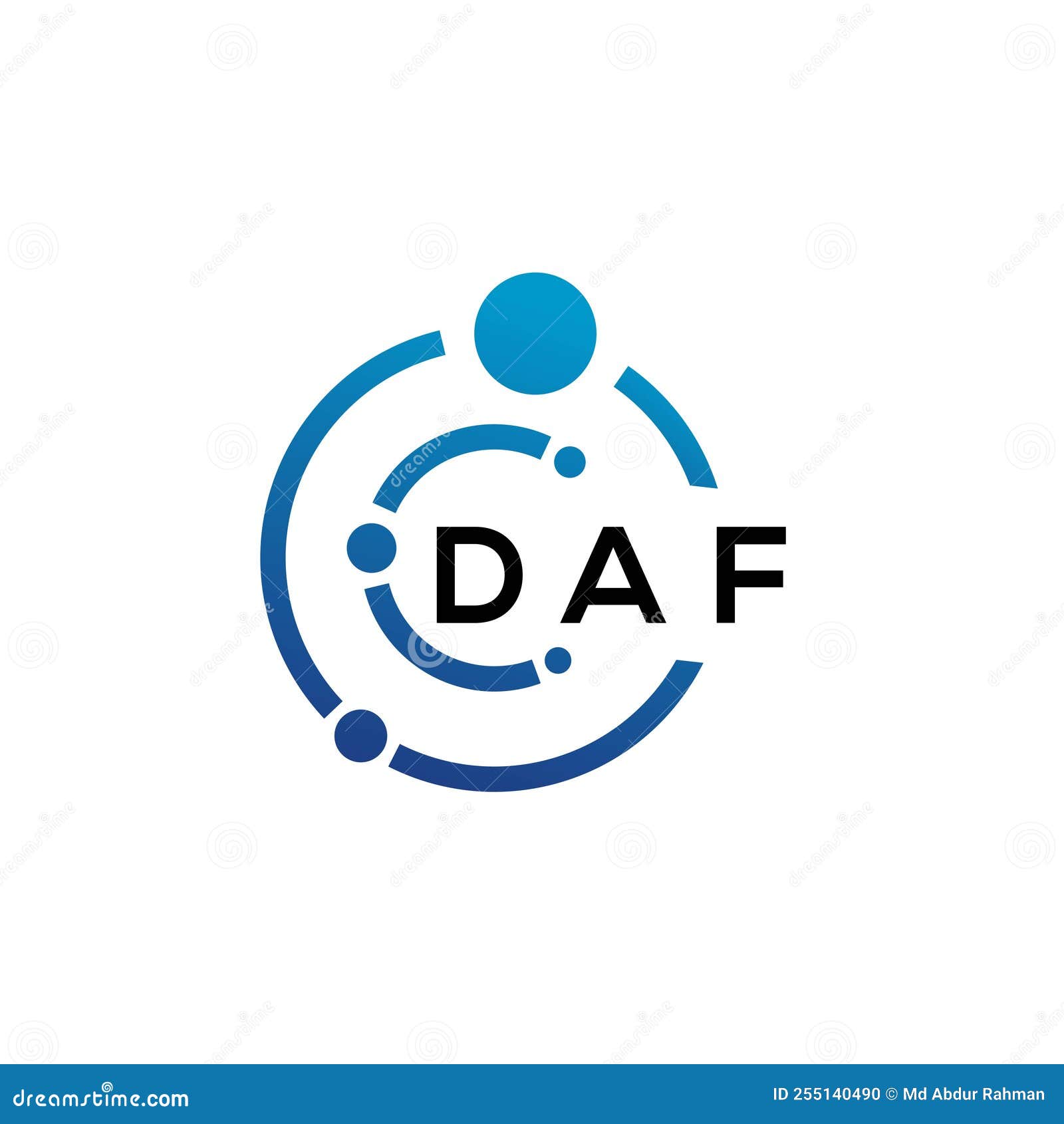 AF Letter Logo Design On White Background. DAF Creative Initials Letter ...