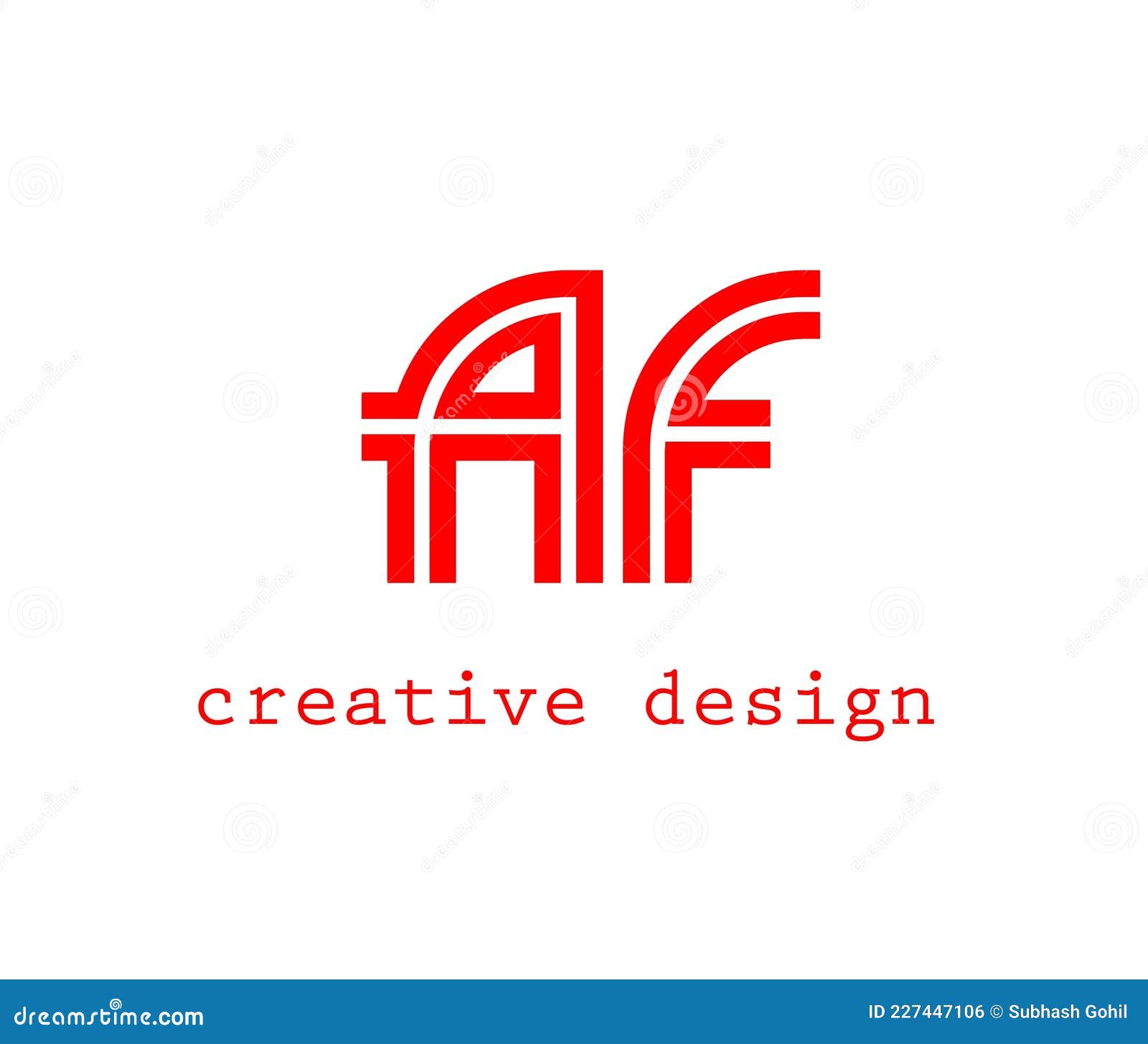 Af logo design stock illustration. Illustration of document - 227447106