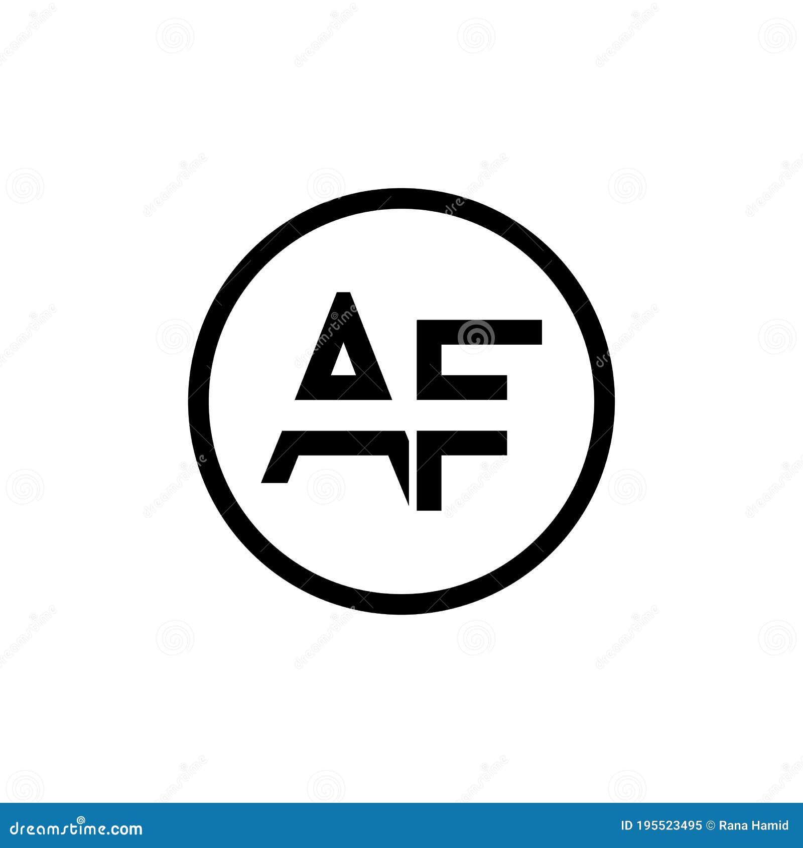 AF Logo Design Business Typography Vector Template. Creative Linked ...