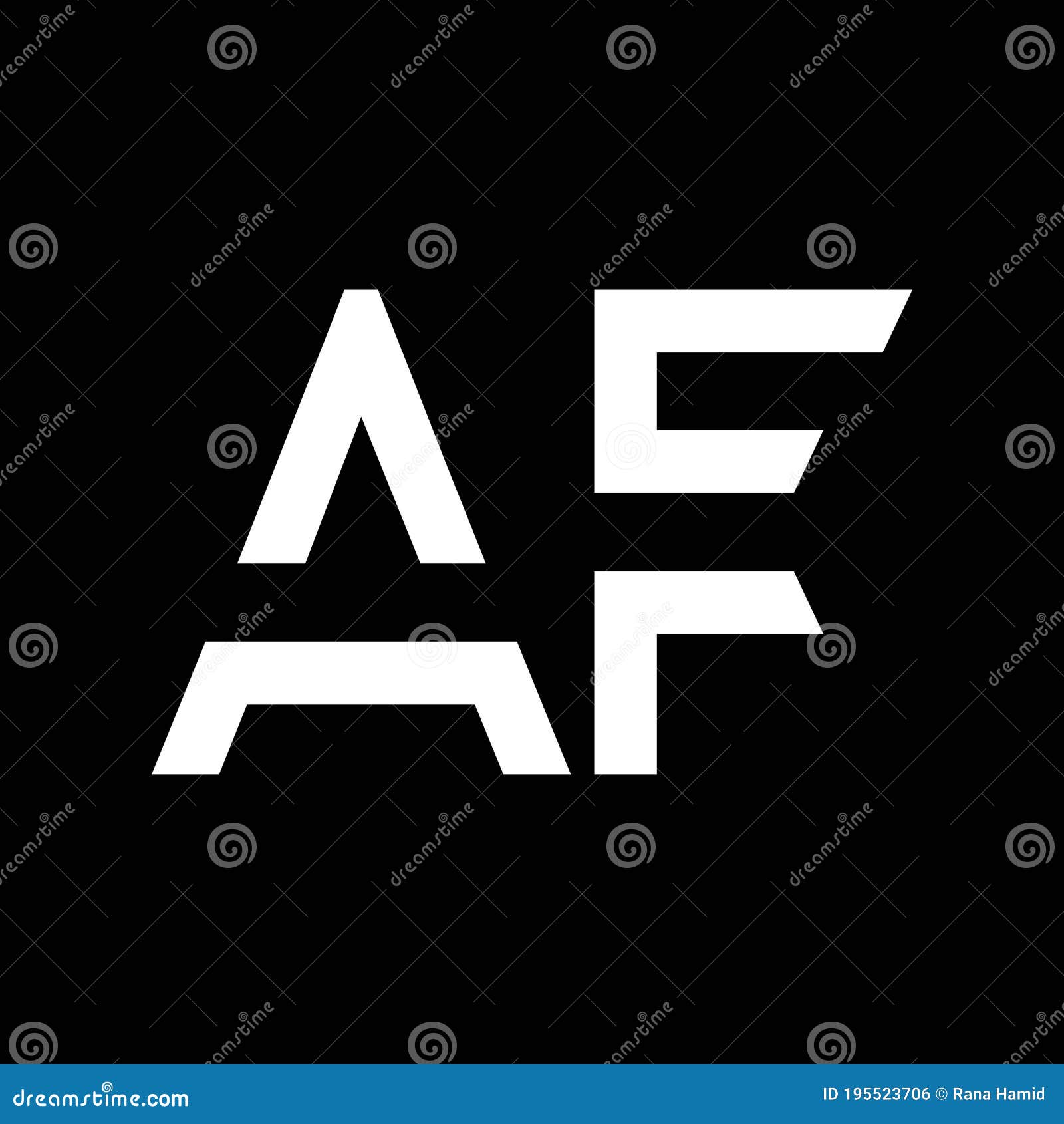 AF Logo Design Business Typography Vector Template. Creative Linked ...