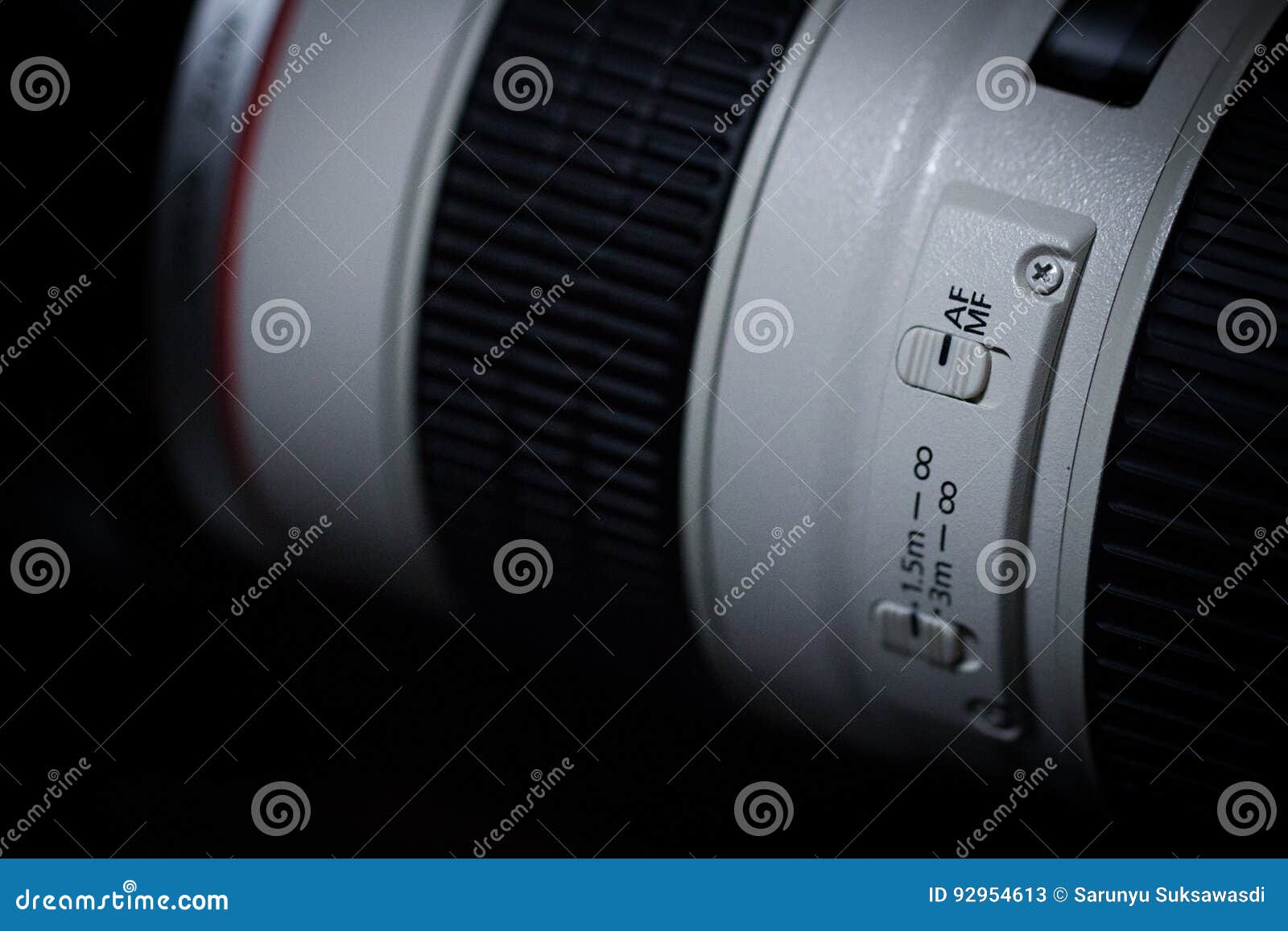 AF/MF Switch of Telephoto Lens Editorial Stock Photo - Image of shutter ...
