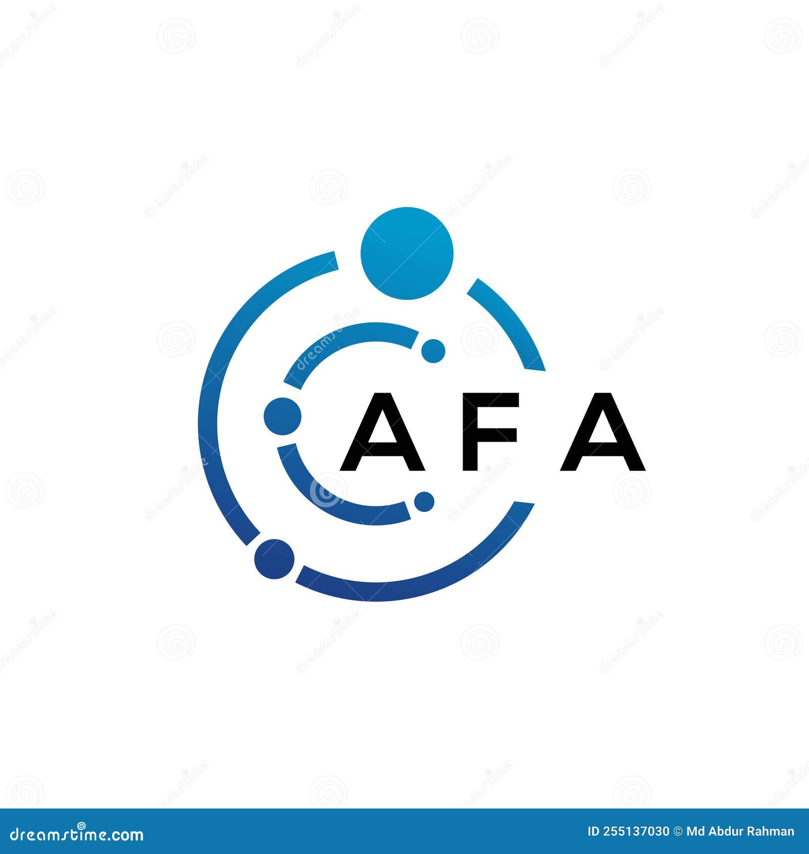 AFA Letter Logo Design on Black Background. AFA Creative Initials ...