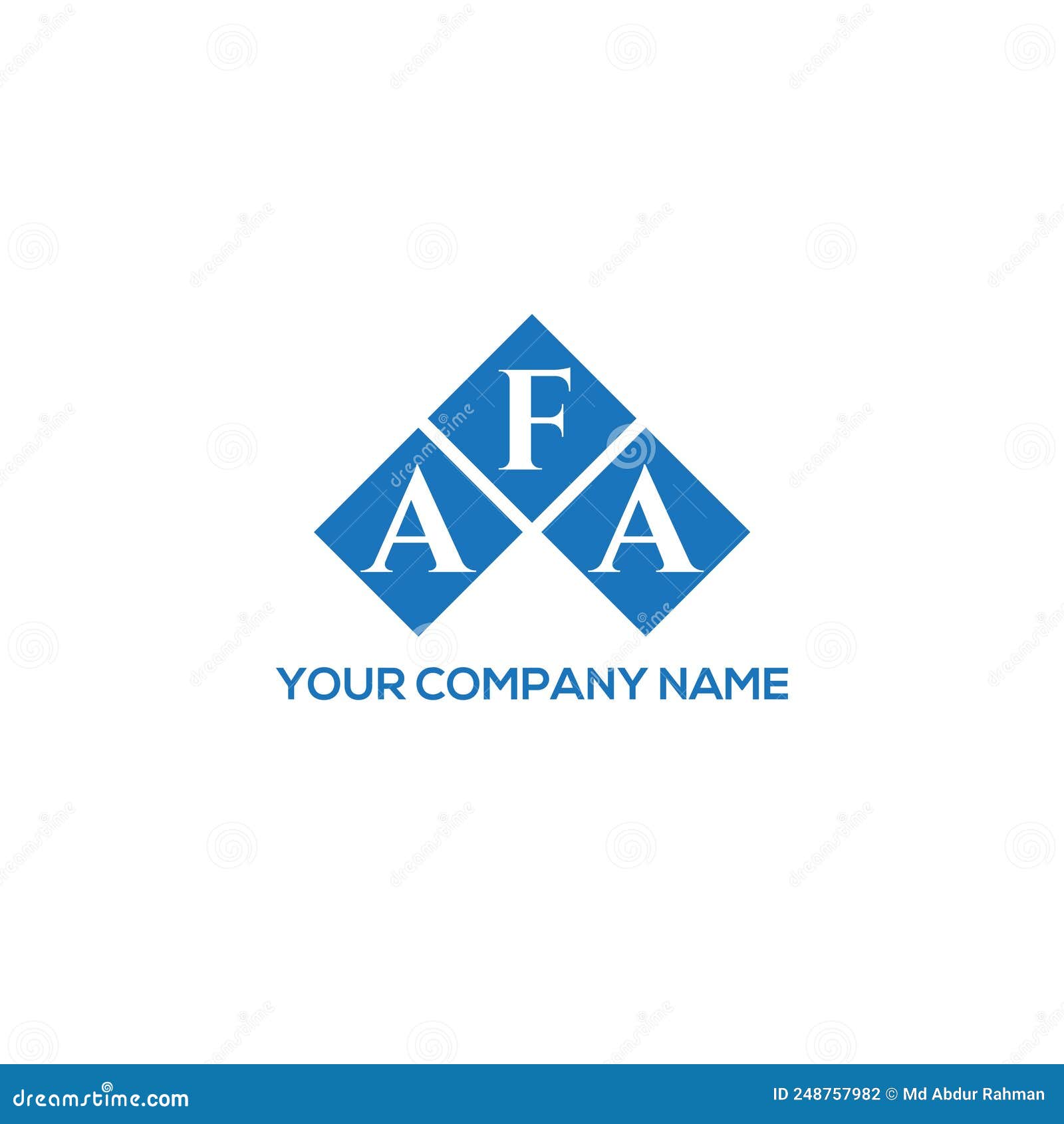 AFA Letter Logo Design on BLACK Background. AFA Creative Initials ...