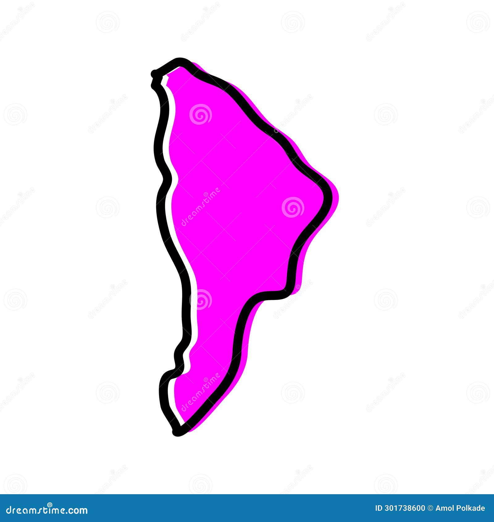 Afar Region of Ethiopia Vector Map Design Stock Illustration ...