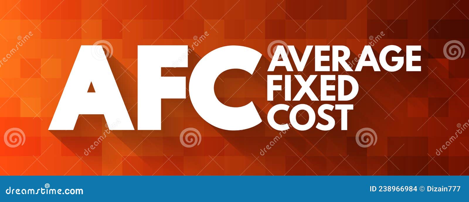 AFC - Average Fixed Cost Acronym, Business Concept Background Stock ...