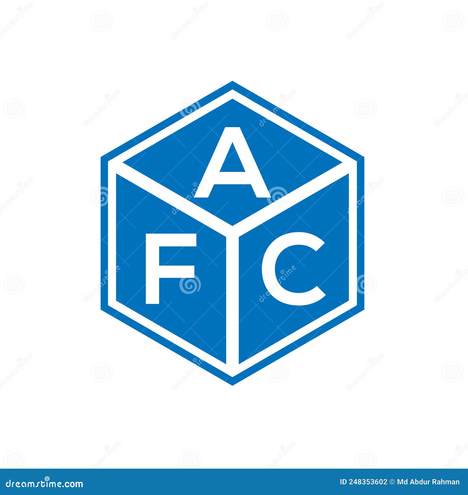 AFC Letter Logo Design on Black Background. AFC Creative Initials ...