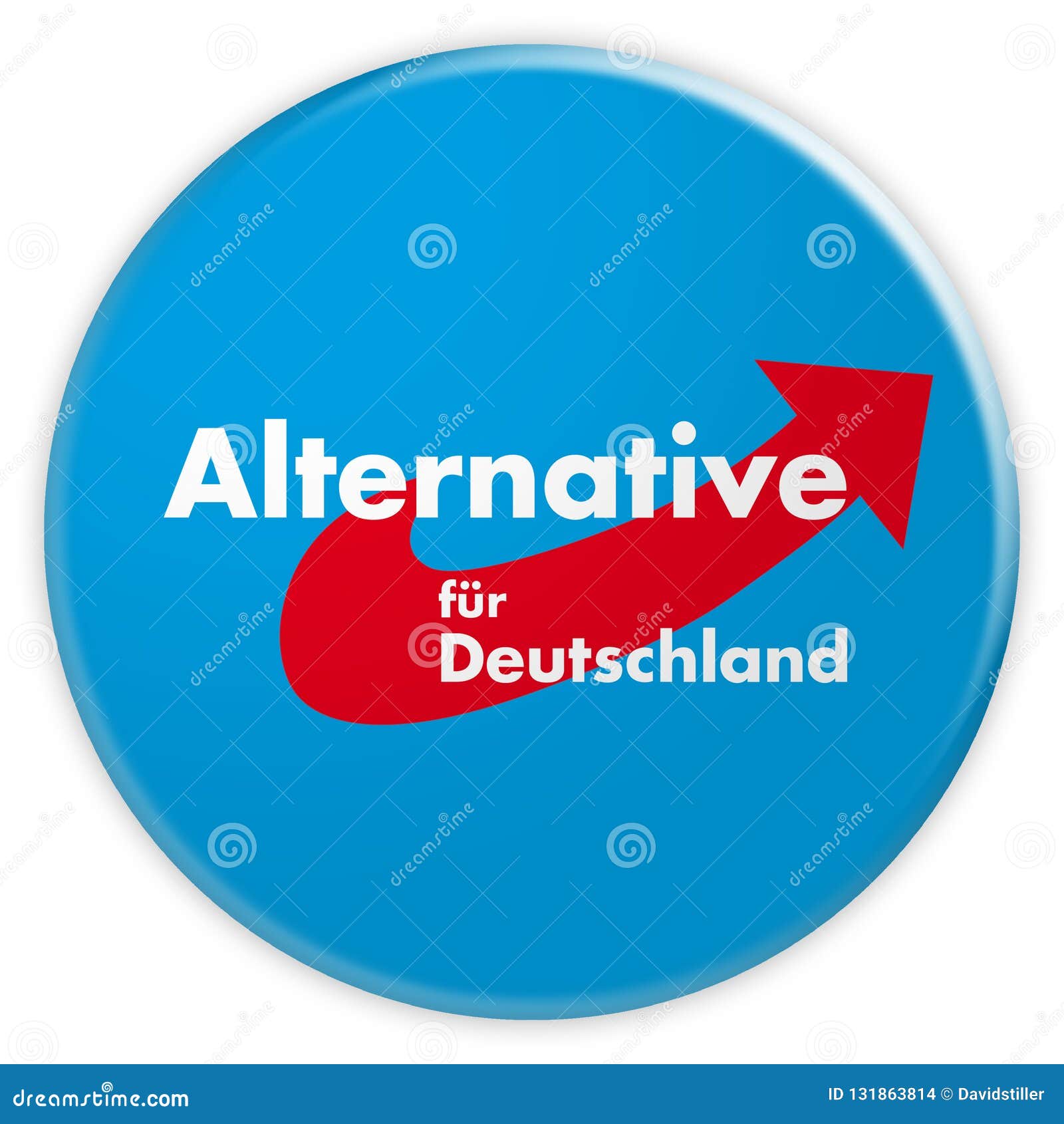 AfD-Knopf, Illustration 3d Auf Weißem Hintergrund Redaktionelles ...