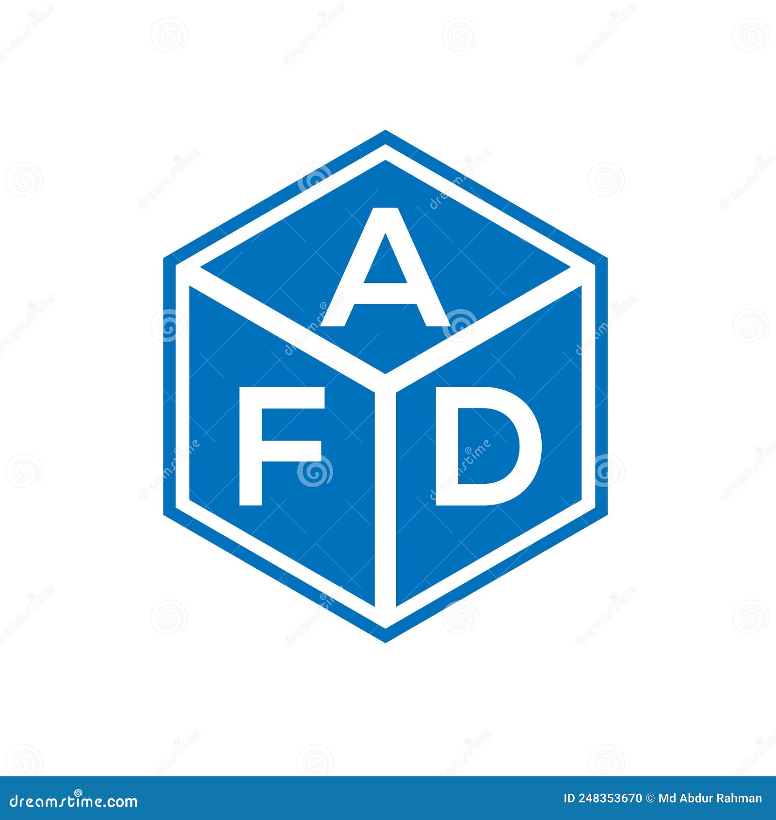 AFD Letter Logo Design on Black Background. AFD Creative Initials ...