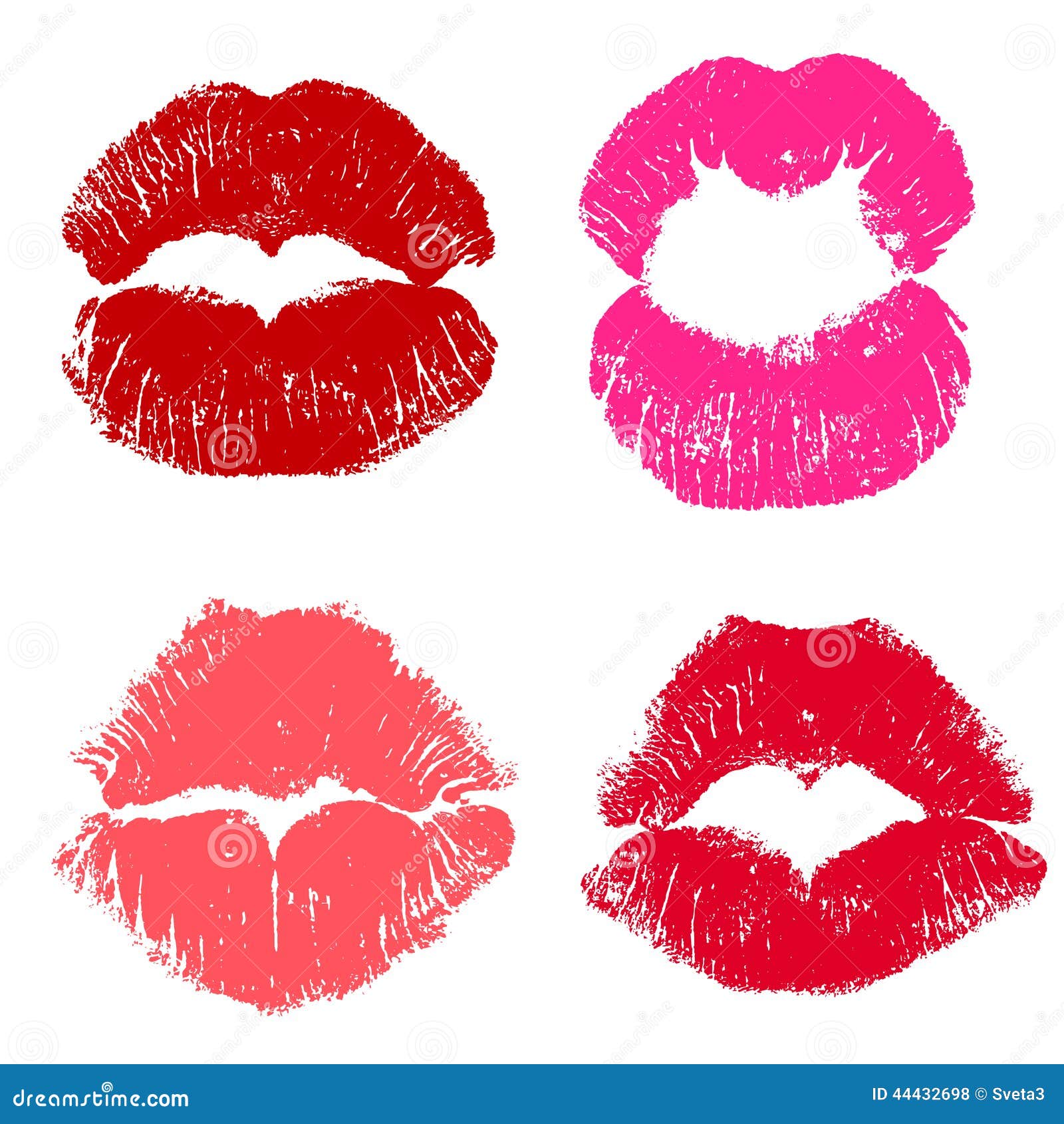 Afdruk van een kus vector illustratie. Illustration of concepten - 44432698