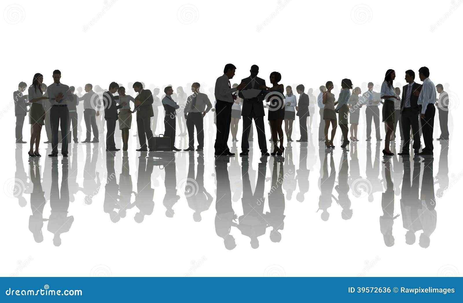 Affärsfolk Som Har En Gruppdiskussion Arkivfoto - Bild av silhuett ...