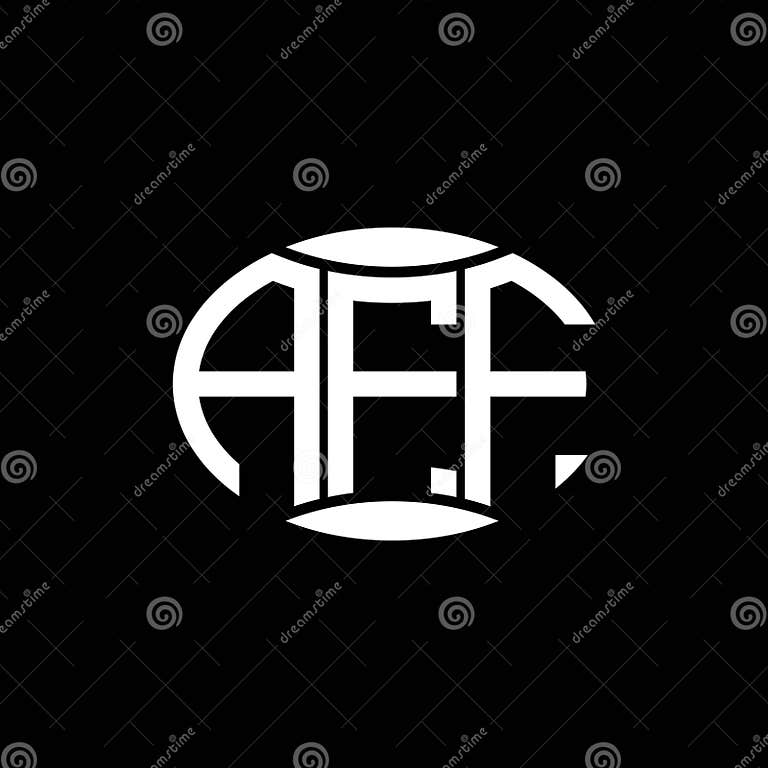 AFF Abstract Monogram Circle Logo Design on Black Background. AFF ...