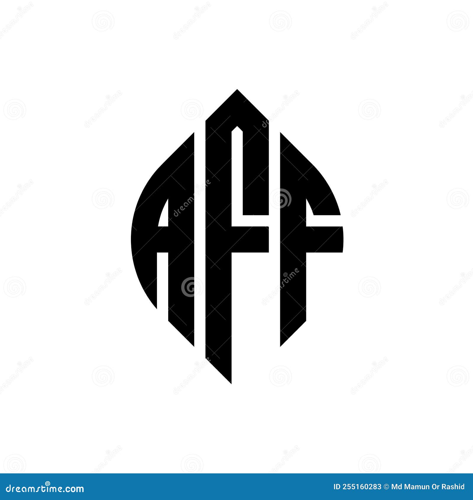 AFF Circle Letter Logo Design with Circle and Ellipse Shape. AFF ...