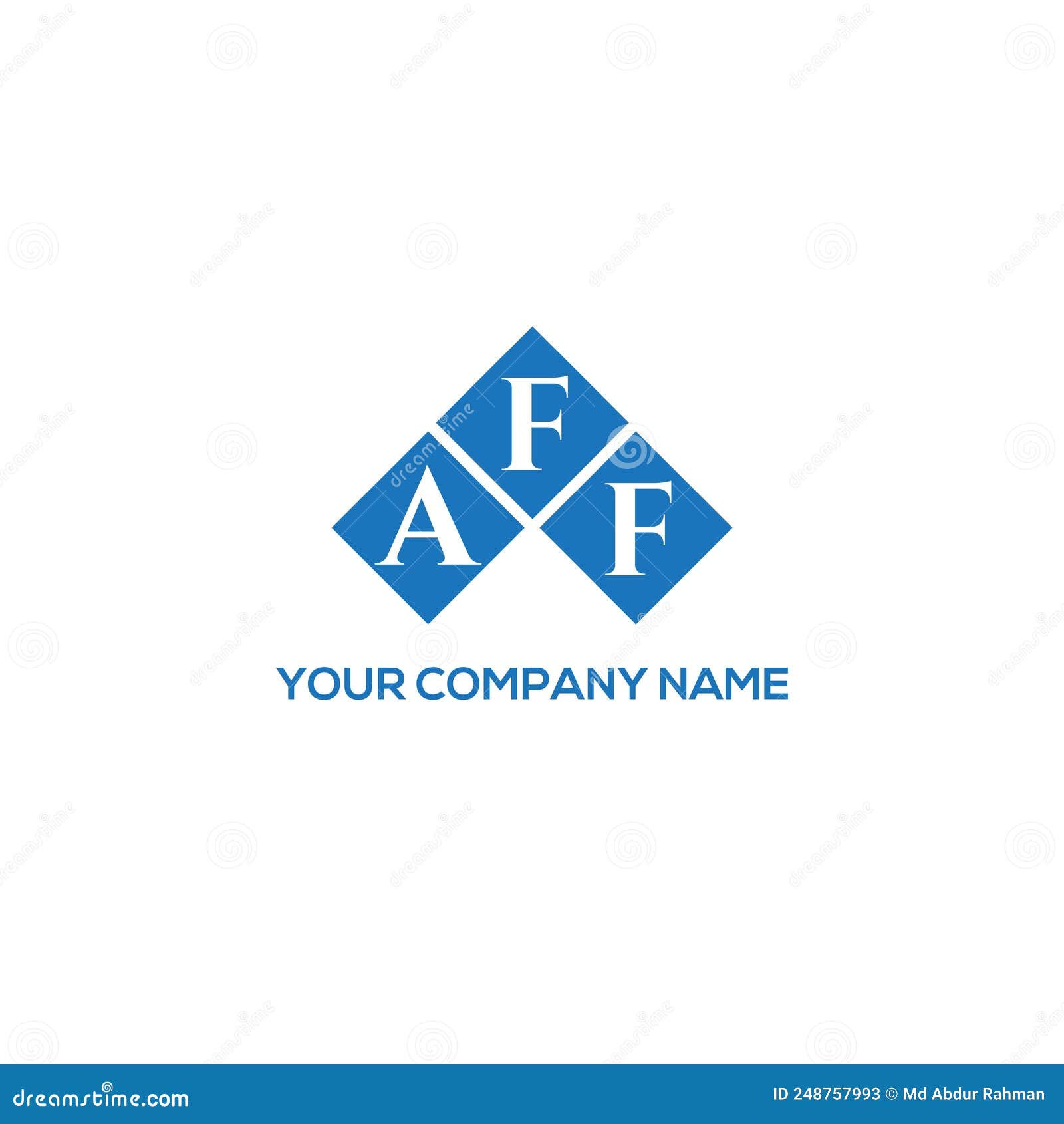 AFF Letter Logo Design on BLACK Background. AFF Creative Initials ...