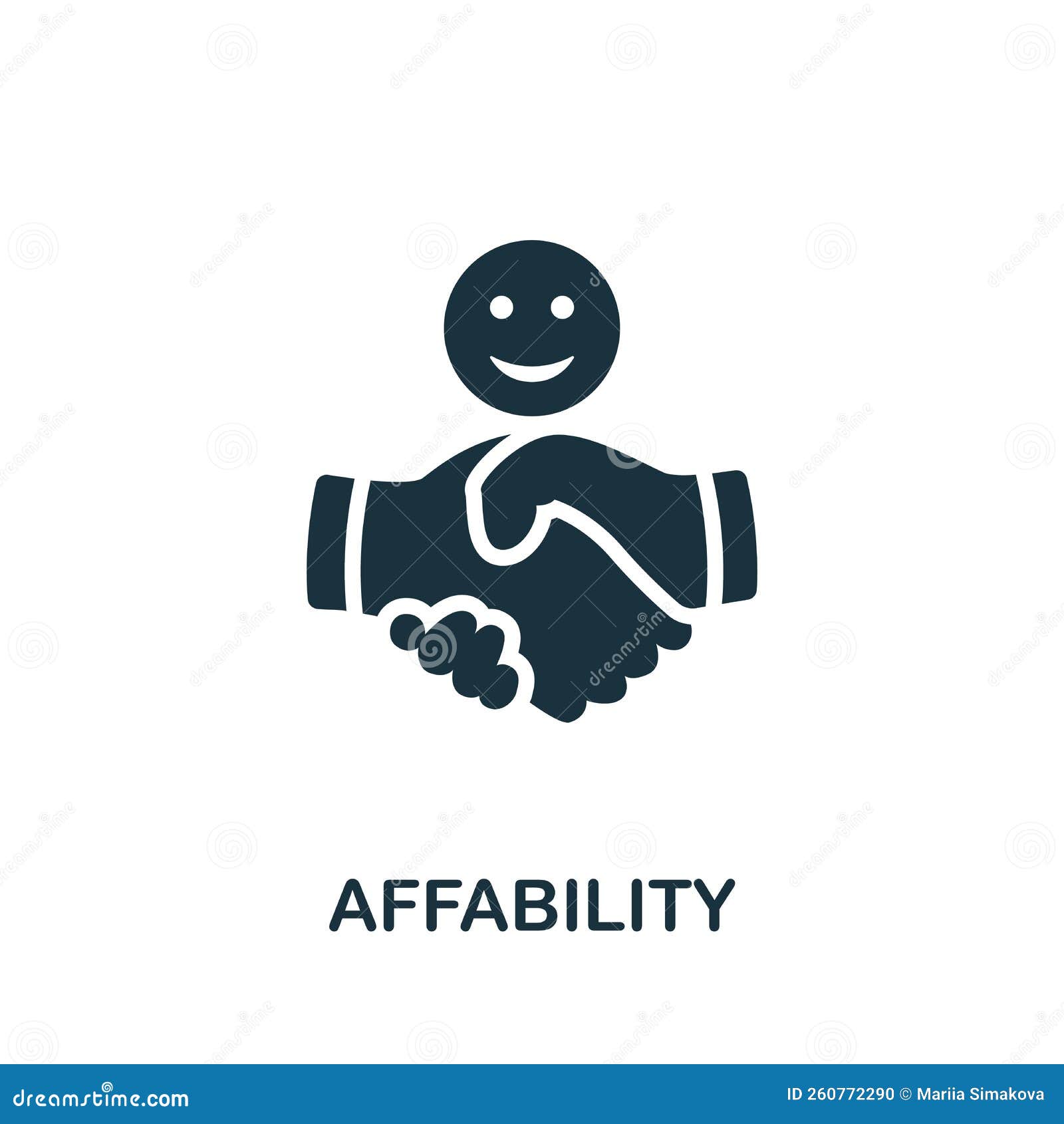 Affability Icon. Monochrome Simple Business Intelligence Icon for ...