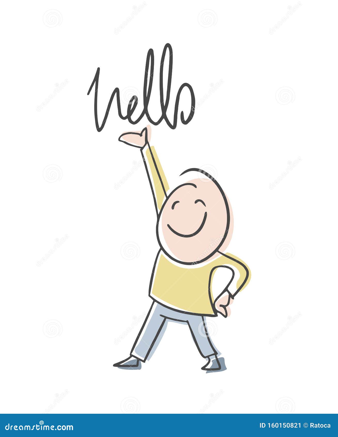 Affable man illustration stock vector. Illustration of concept - 160150821