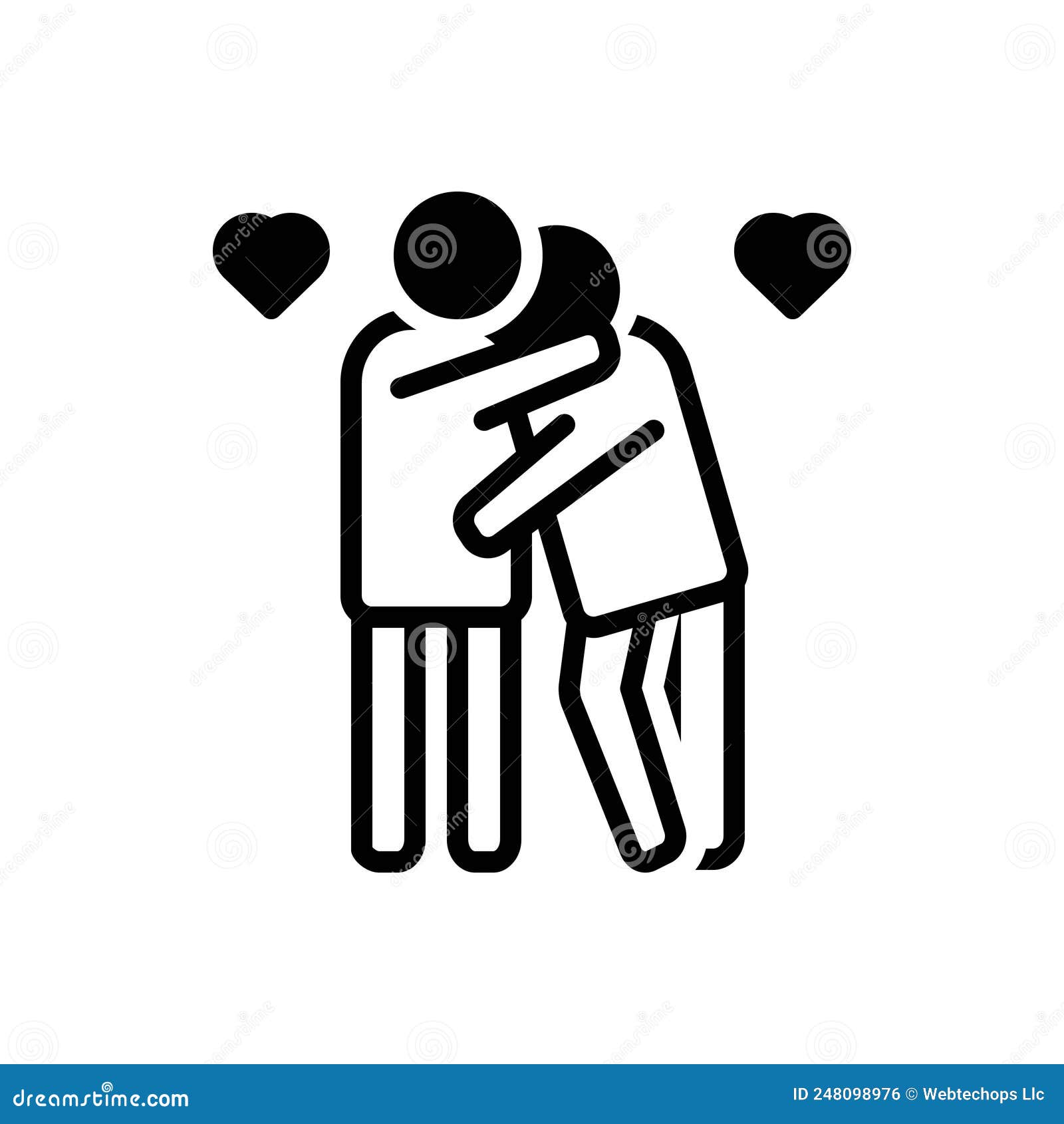 Black Solid Icon for Affair, Relationship and Liaison Stock ...