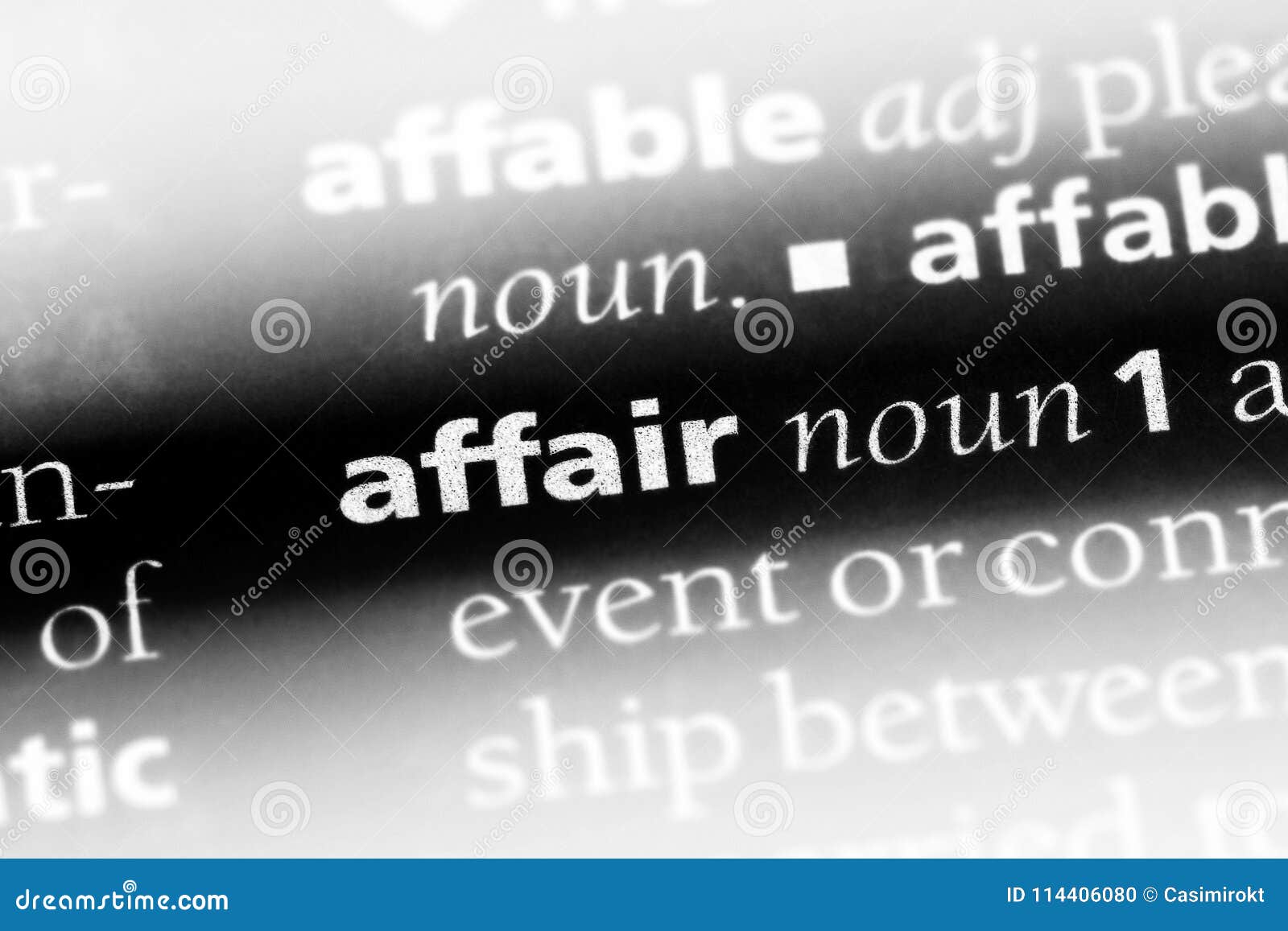 Affair stock photo. Image of definition, text, writing - 114406080