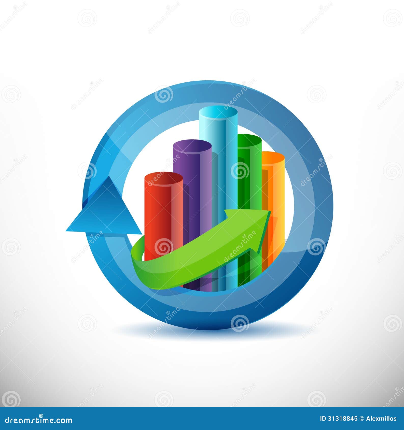 Affaires, Illustration De Diagramme De Graphique De Cycle Illustration ...