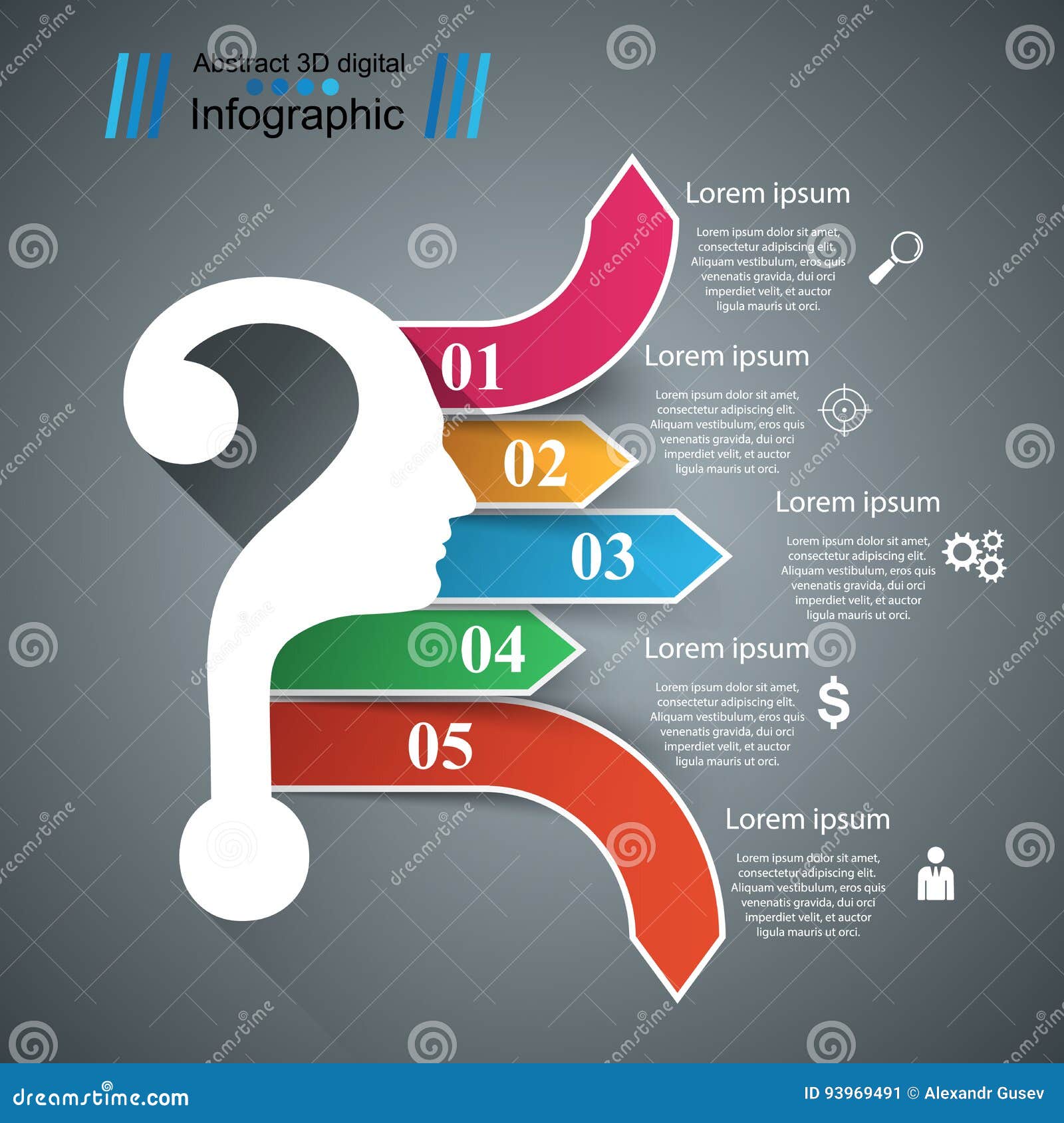 Affaires Infographics Point D'interrogation Comme Ondulation De L'eau ...
