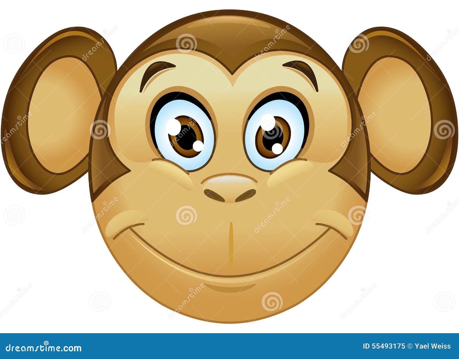 Affe Emoticon vektor abbildung. Illustration von wasser - 55493175