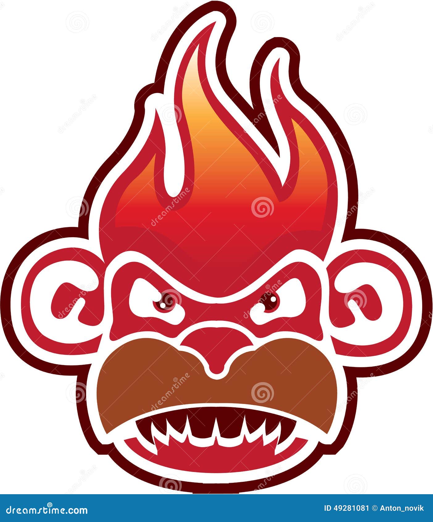 Affe-Gesicht Logo Vector vektor abbildung. Illustration von abbildung ...