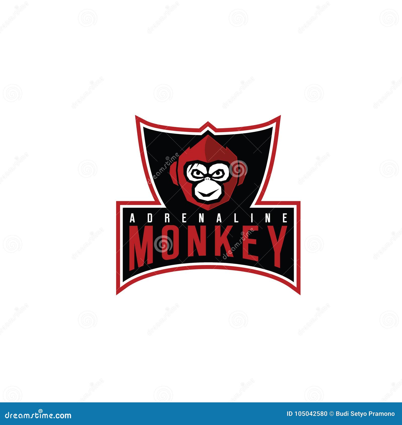 Affe-Logo Vector-Symbol vektor abbildung. Illustration von karikatur ...