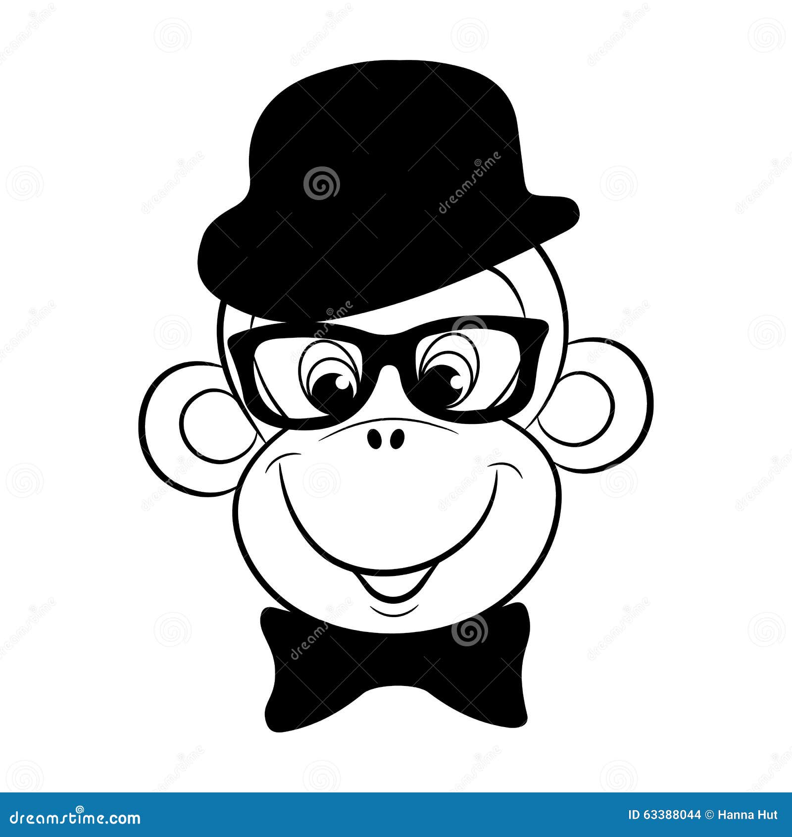 Affe, Schimpansegesicht, Logo Vektor Abbildung - Illustration von ...