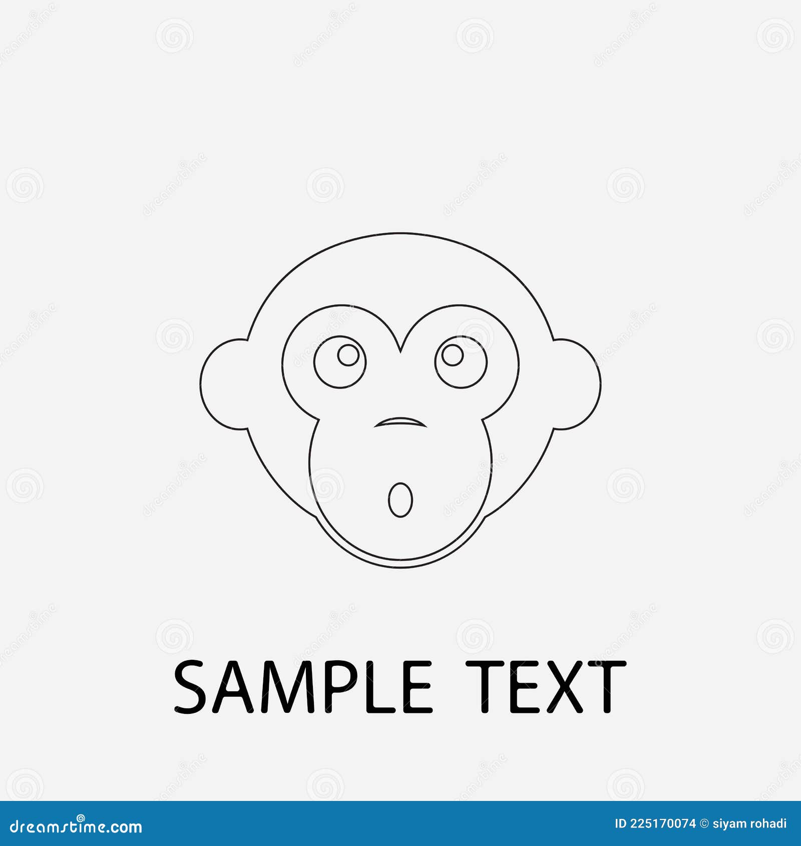 Affe Vektor Illustration Design Symbol Vektor Abbildung - Illustration ...