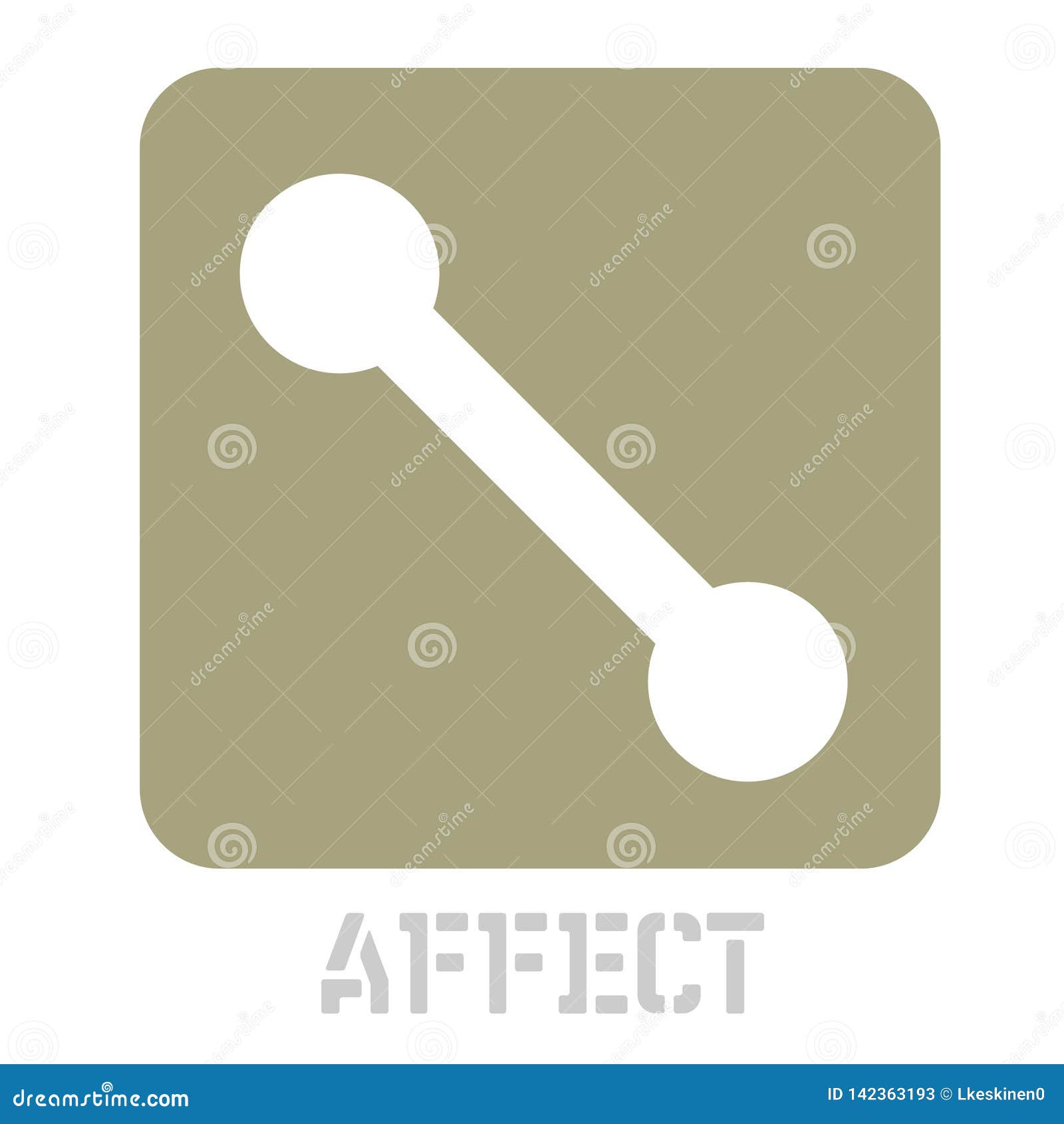 Affect Concept Icon on White Stock Vector - Illustration of graphic ...