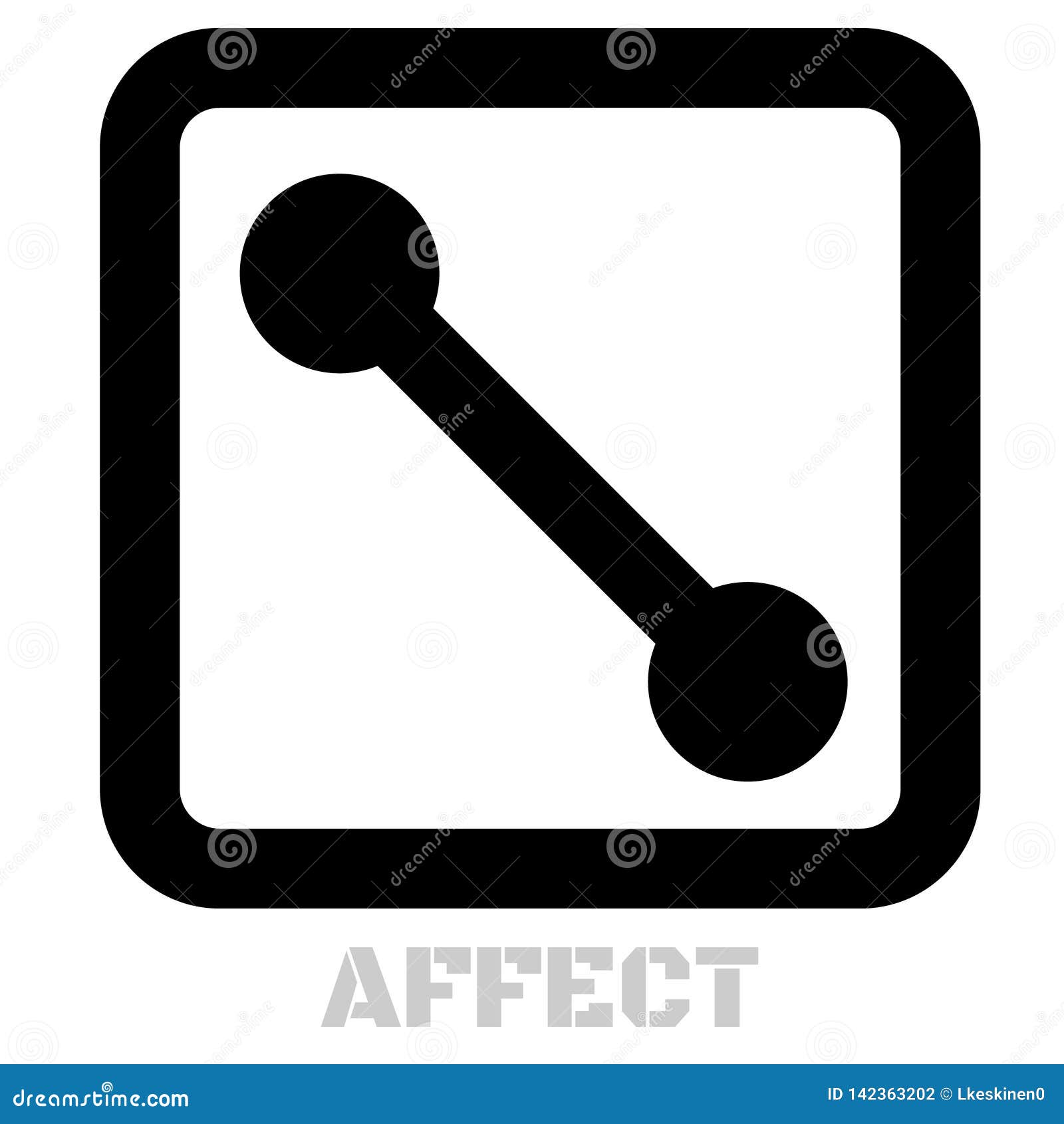 Affect Concept Icon on White Stock Vector - Illustration of incline ...