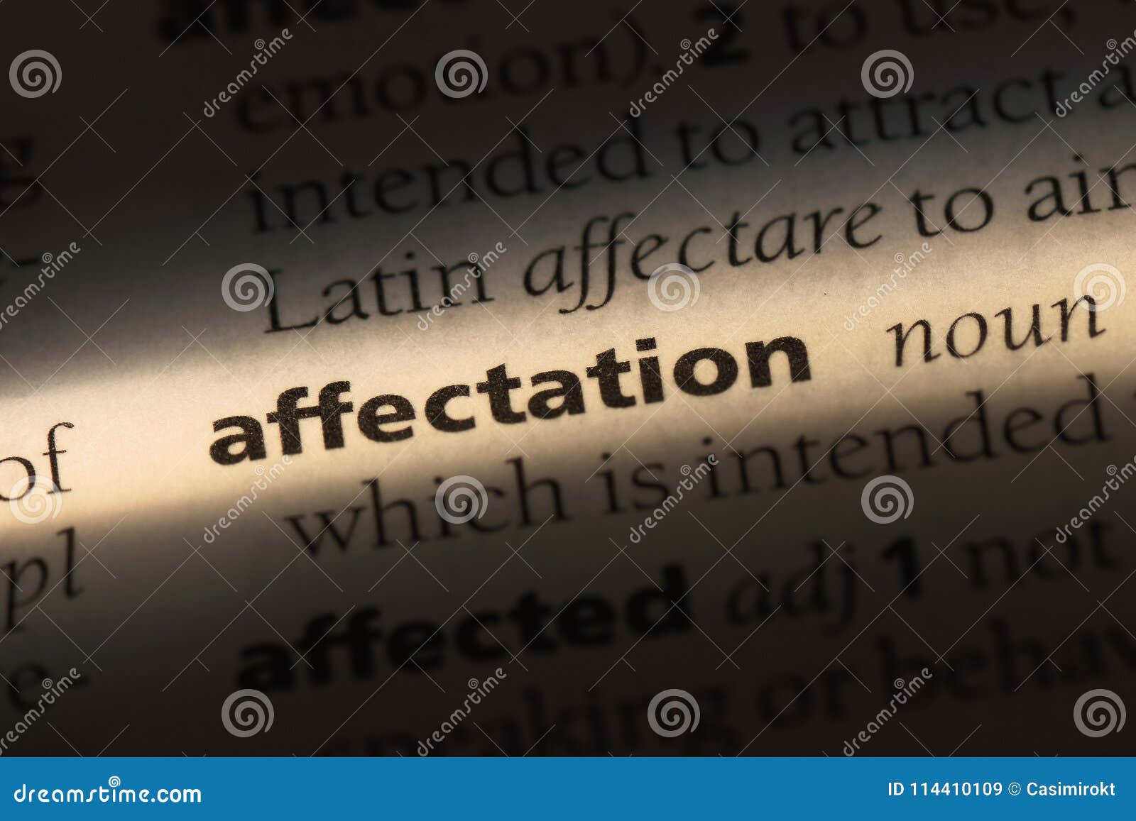 Affectation stock image. Image of book, printed, text - 114410109