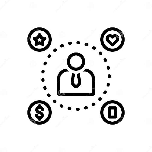 Black Line Icon for Affectation, Sham and Pretense Stock Illustration ...