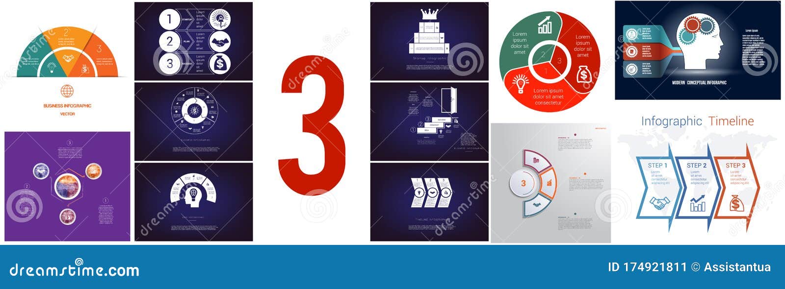 Affectez Infographic De Calibre 12. Lieu D'informations Textuelles 3 ...