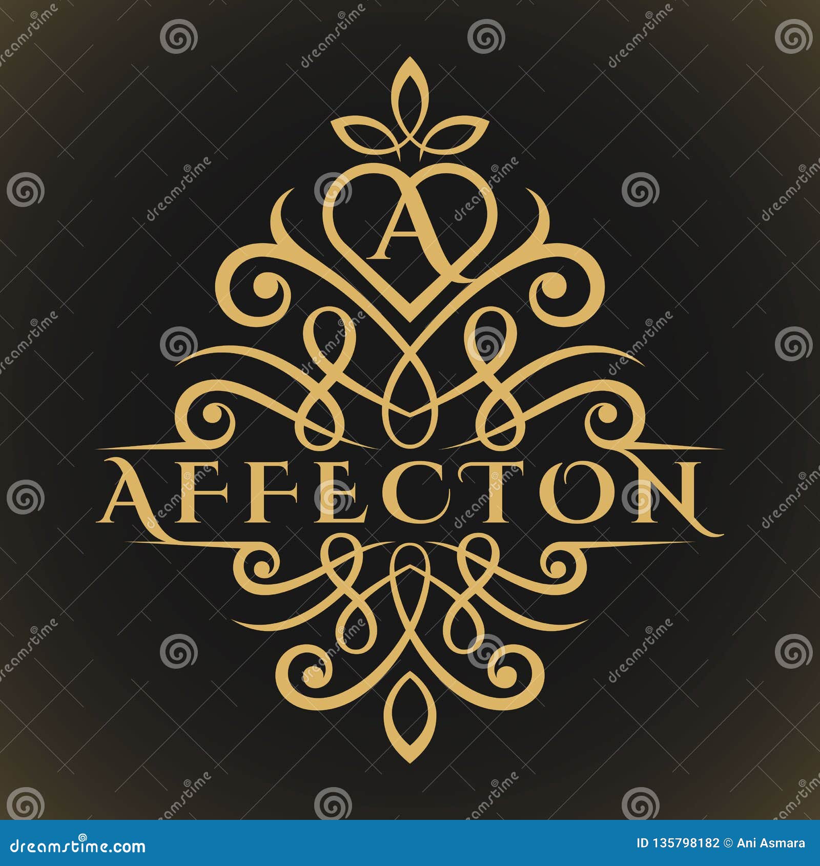 Affection is a Classic Luxurious Lovely Letter a Logo Stock Vector ...
