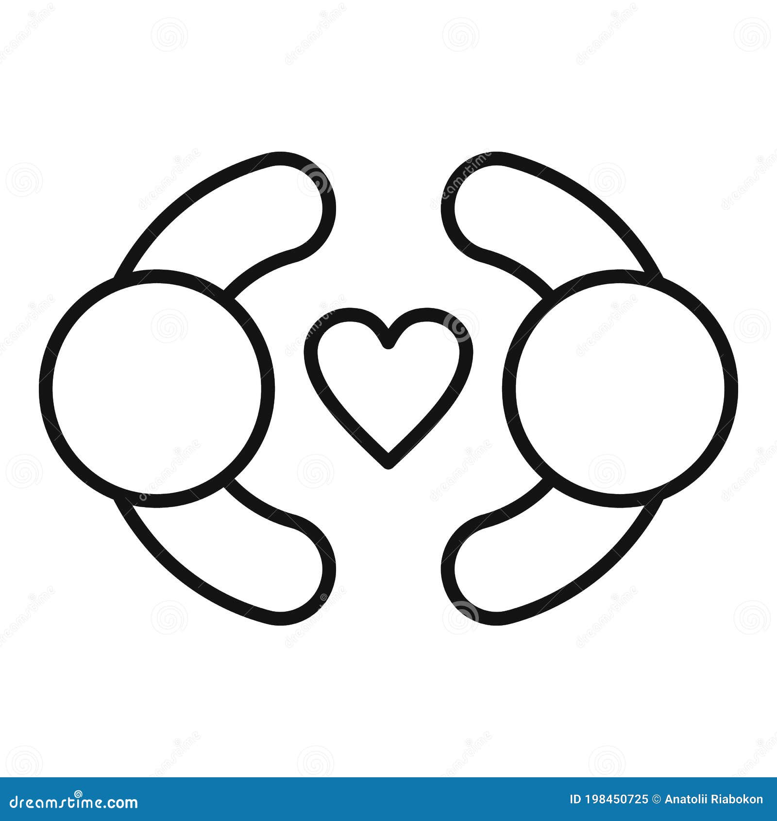 Affection Couple Icon, Outline Style Stock Vector - Illustration of ...