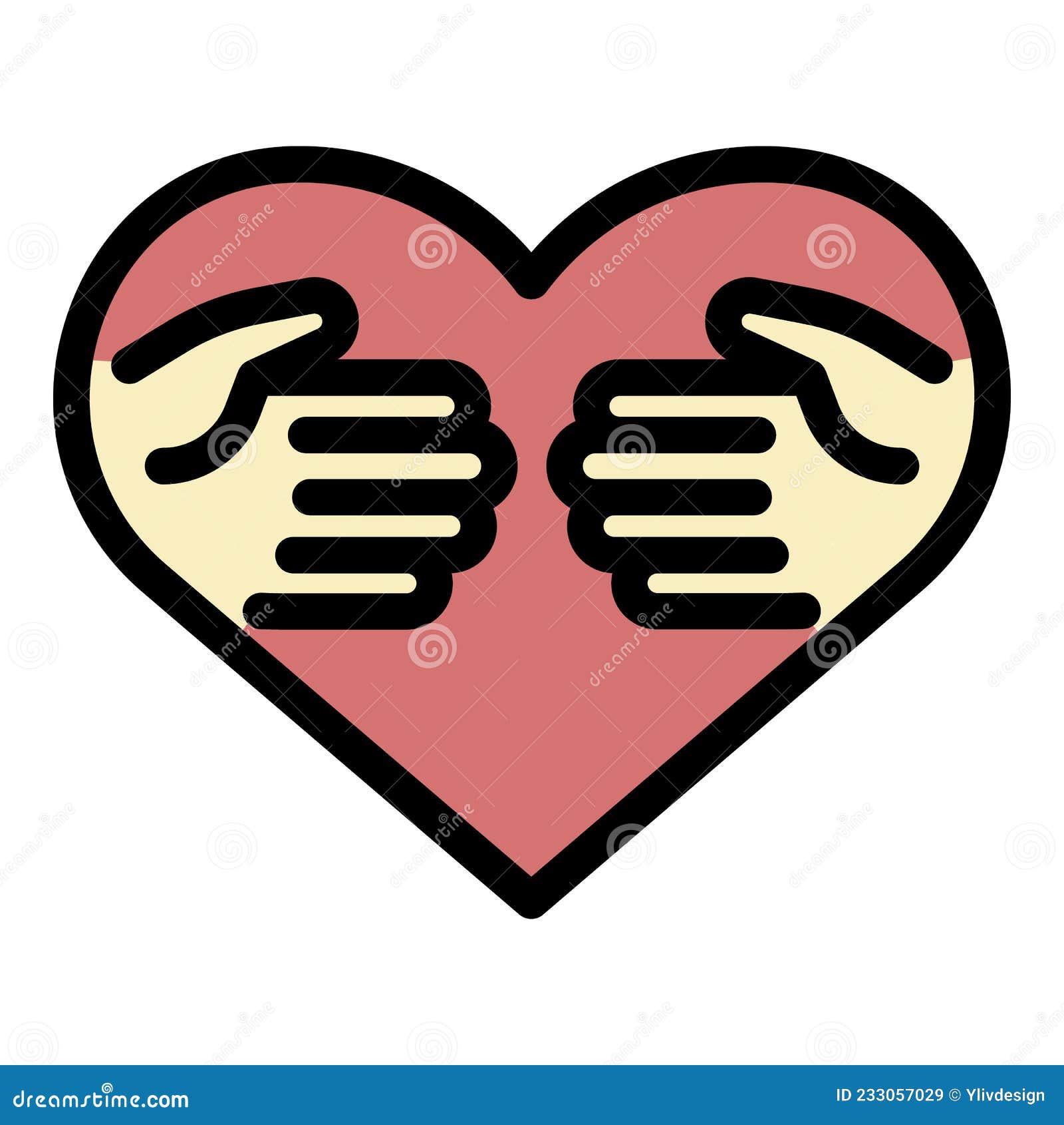 Affection Icon Color Outline Vector Stock Vector - Illustration of ...