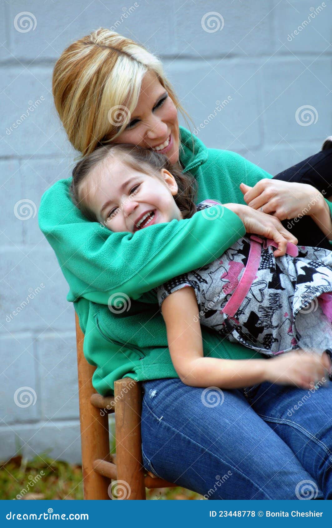 Affection between Mother and Daughter Stock Photo - Image of casual ...