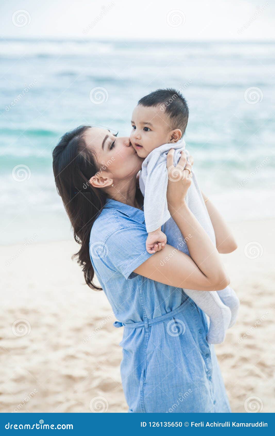 The Affection of Mother To Her Son Stock Photo - Image of life, love ...