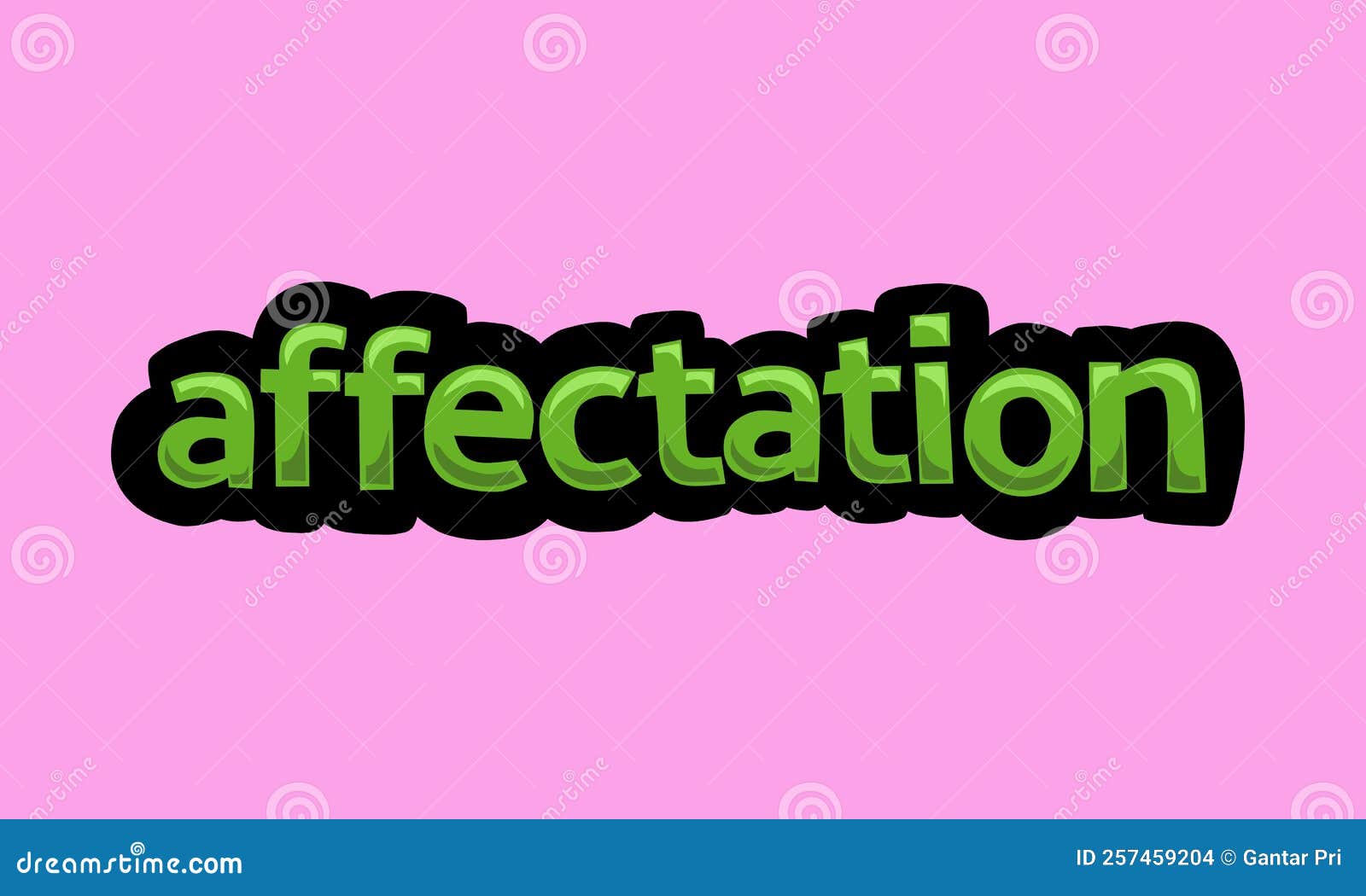 AFFECTION Writing Vector Design on a Pink Background Stock Illustration ...