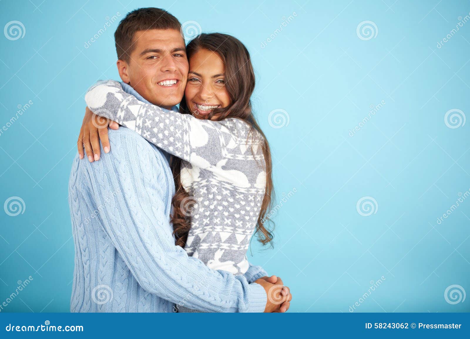 Affectionate couple stock photo. Image of date, hugging - 58243062