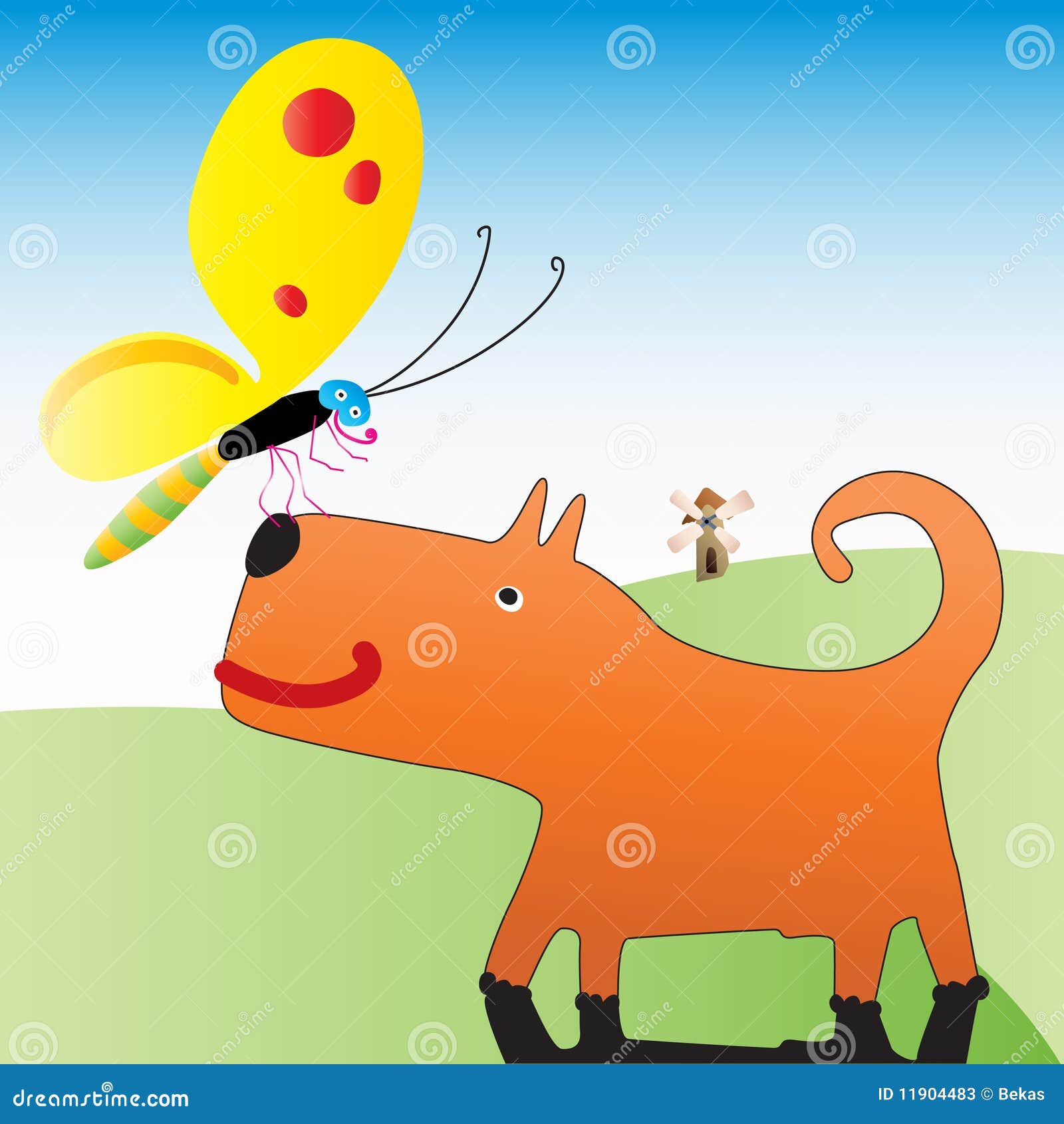 Affectionate dog stock vector. Illustration of lively - 11904483