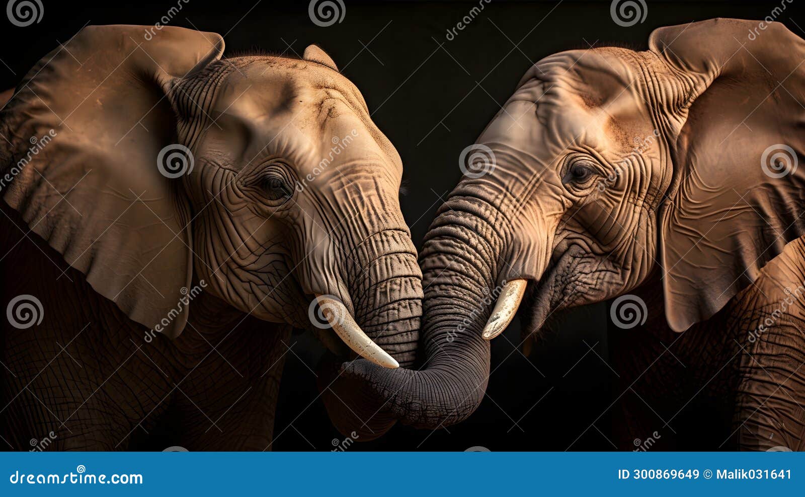 Affectionate Elephants Expressing Familial Love with a Gentle Touch ...
