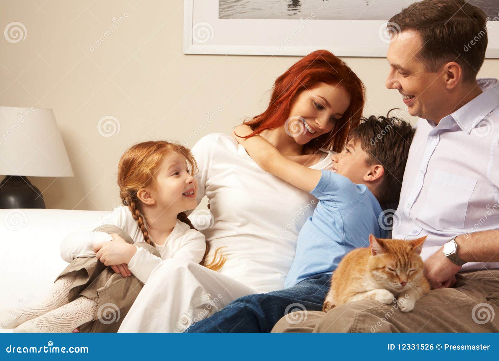 Affectionate family stock photo. Image of laughing, family - 12331526