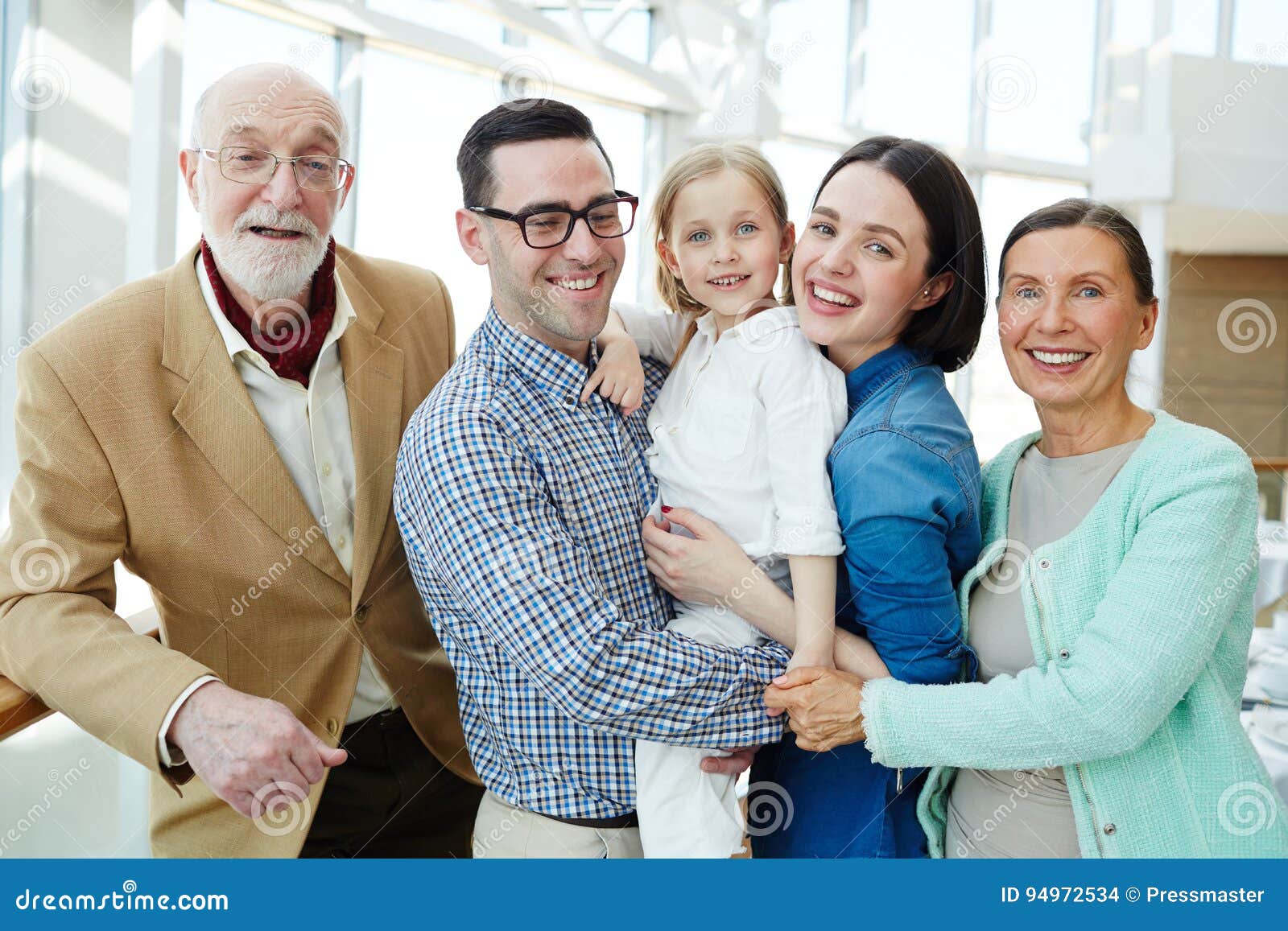 Affectionate family stock photo. Image of grandchild - 94972534