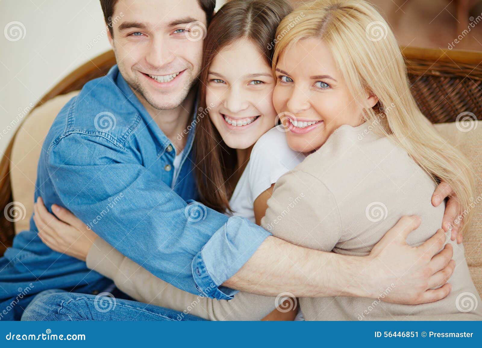 Affectionate family stock image. Image of indoor, mother - 56446851
