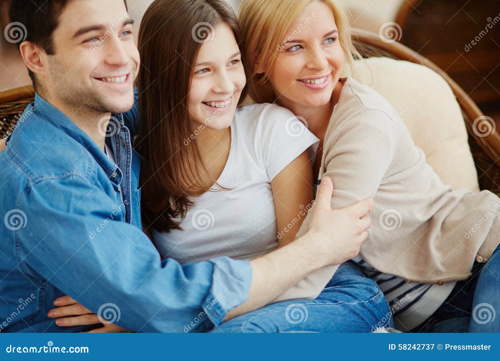 Affectionate family stock image. Image of mother, parenthood - 58242737