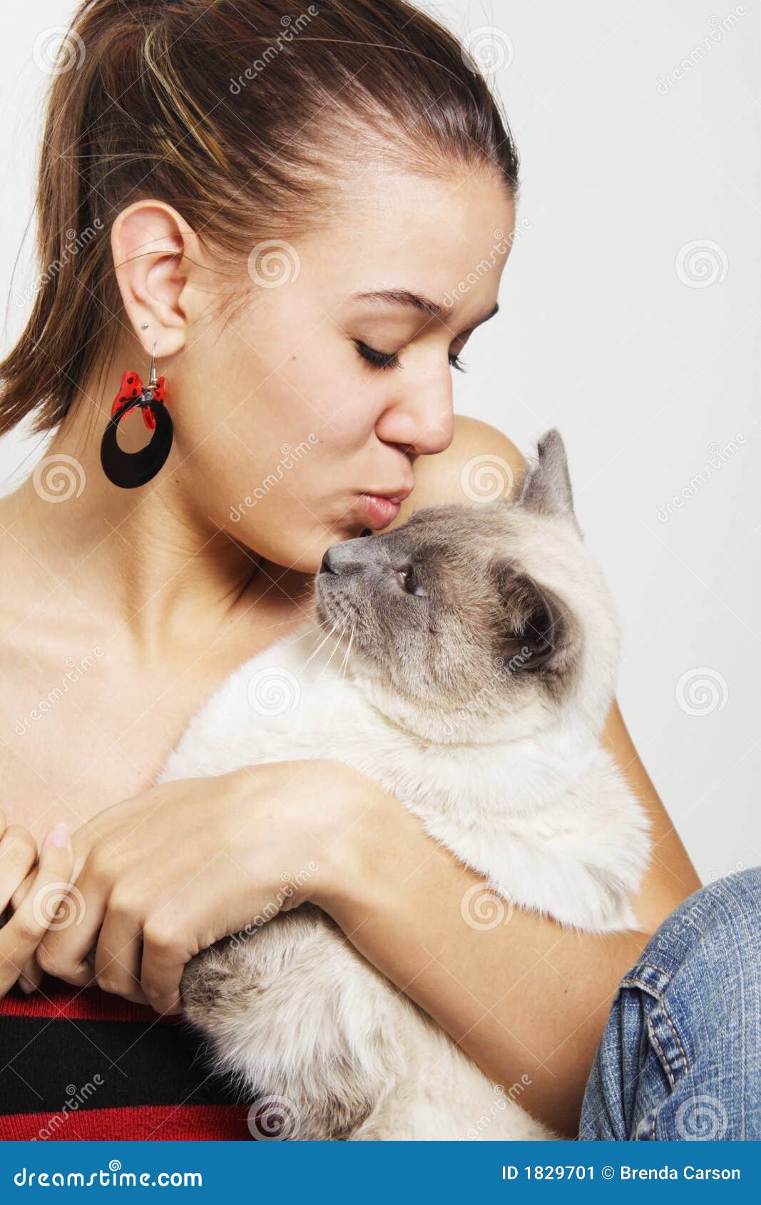 Affectionate Girl stock image. Image of adore, cuddles - 1829701