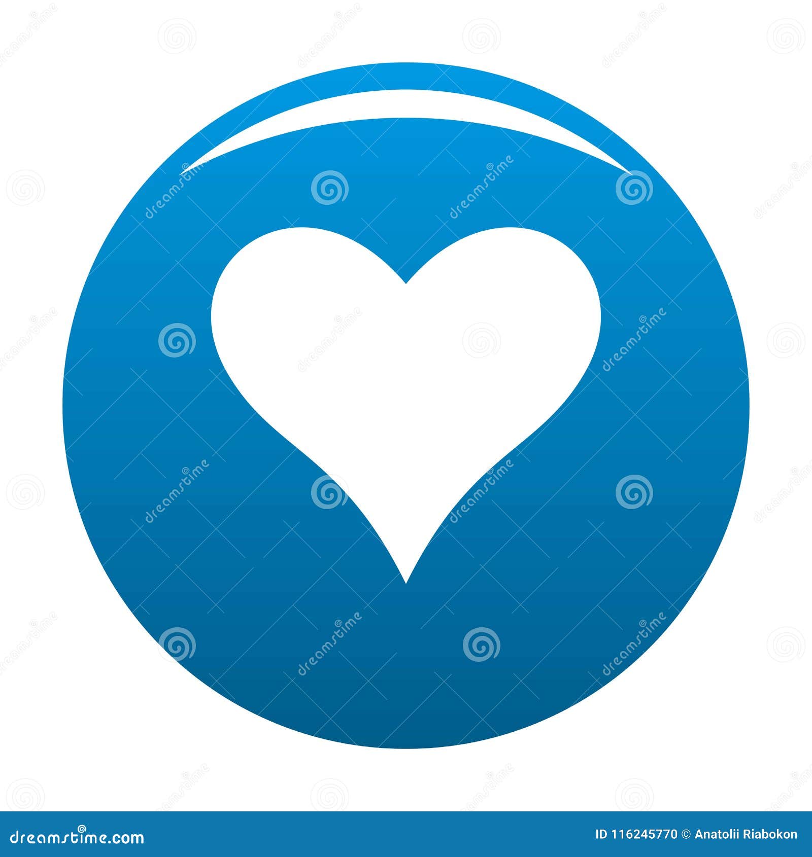 Affectionate Heart Icon Vector Blue Stock Vector - Illustration of ...
