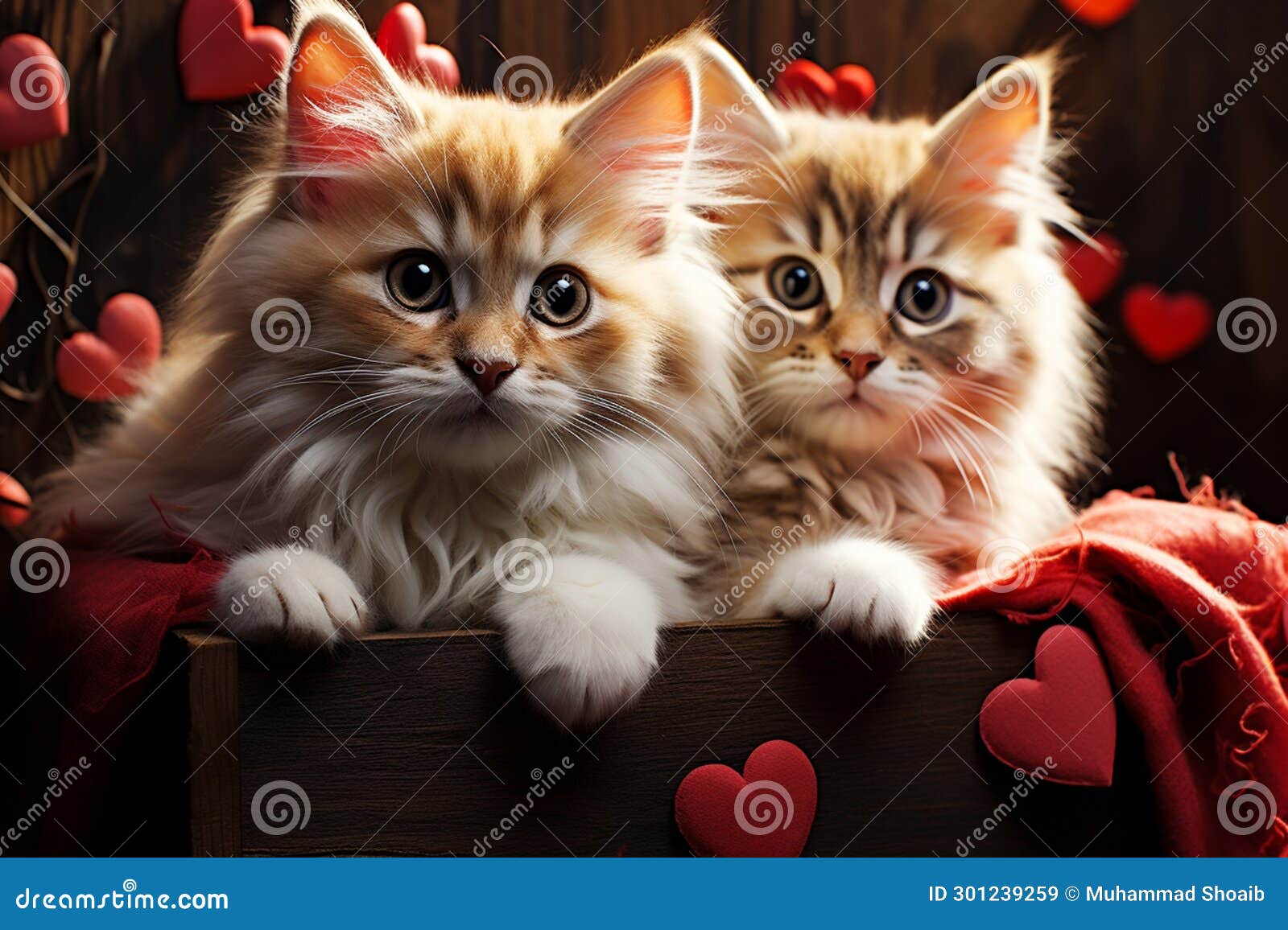 Affectionate Kitty Cute Kitten With A Heart Spreading Warmth And Joy ...