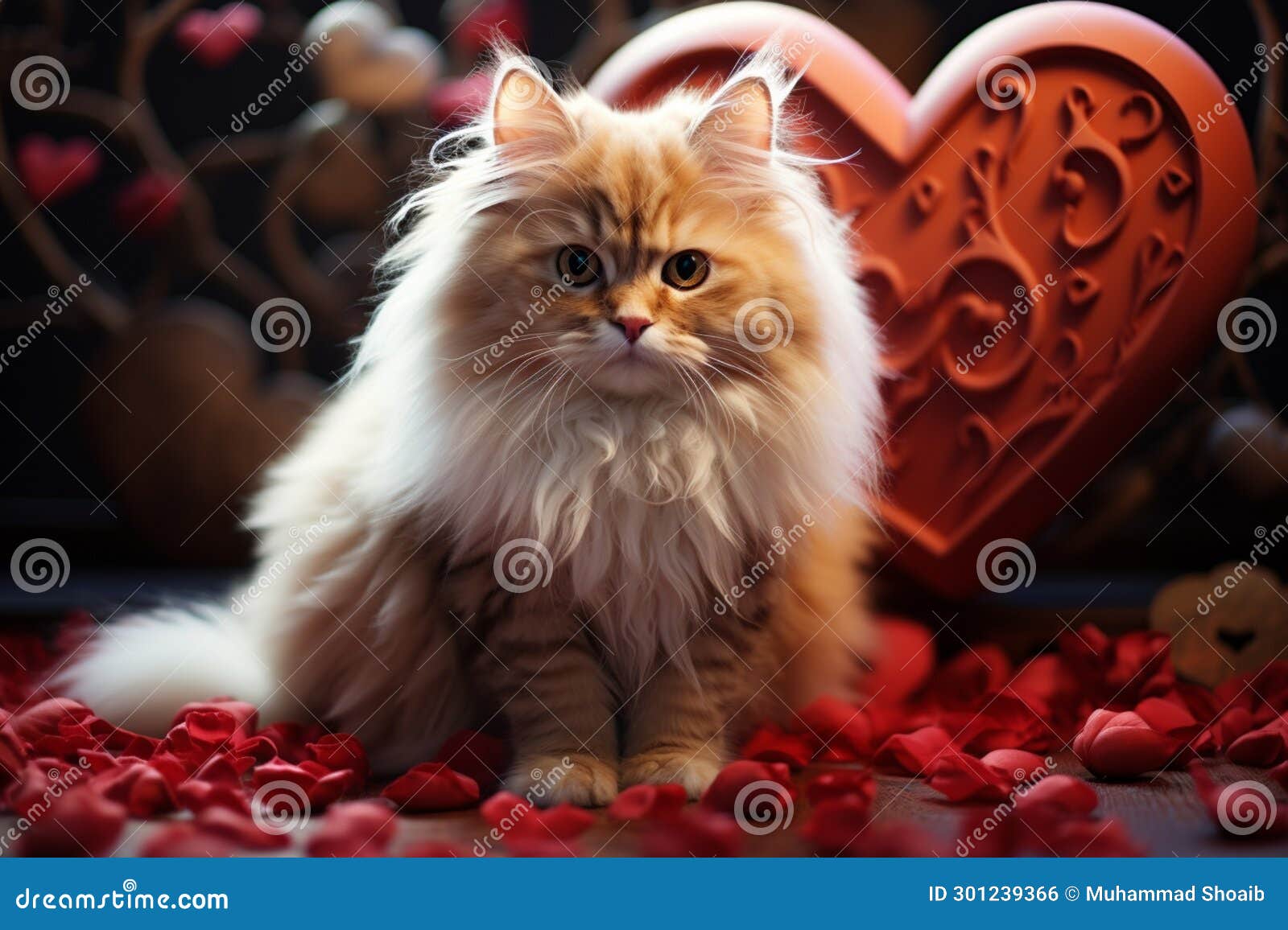 Affectionate Kitty Cute Kitten with a Heart Spreading Warmth and Joy ...